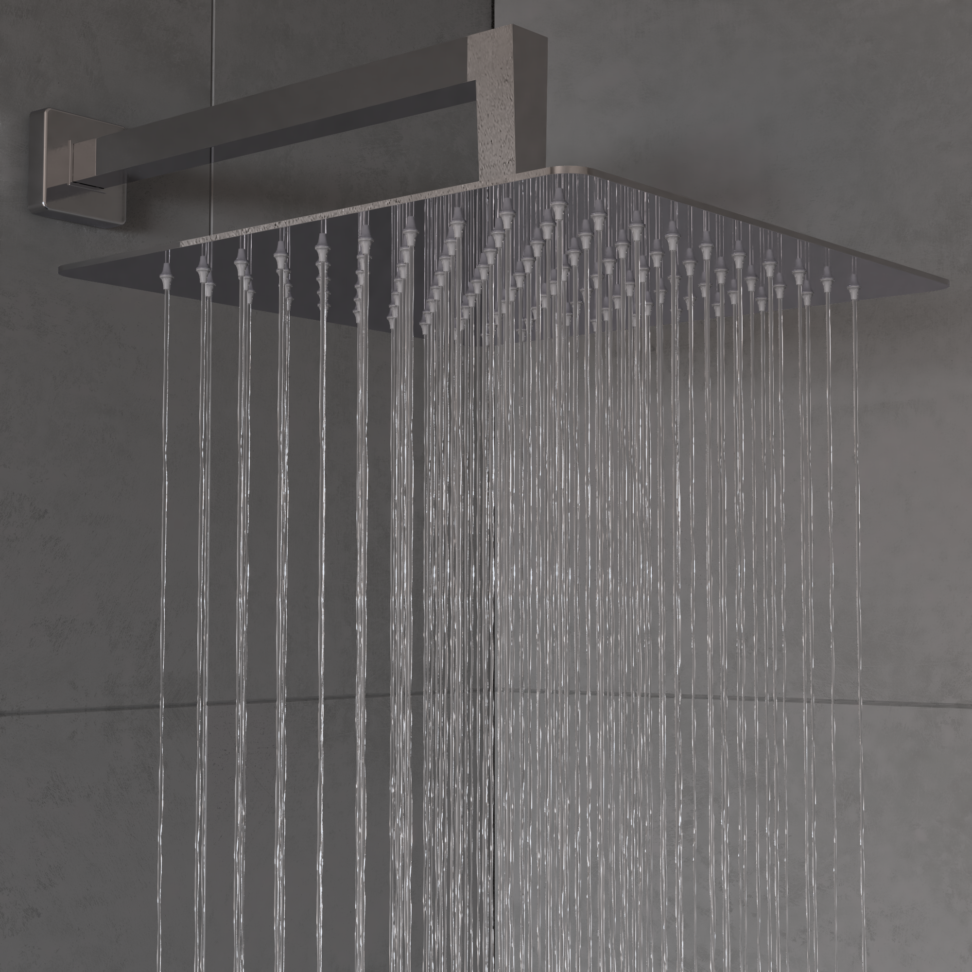 Pomme haute carré acier inoxydable x l.32 cm, Studio SENSEA | Leroy Merlin