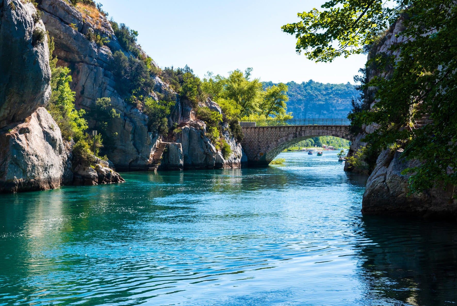 Toile imprimée GORDE VERDON PONT, multicolore CEANOTHE l.30 x H.44.5 cm ...
