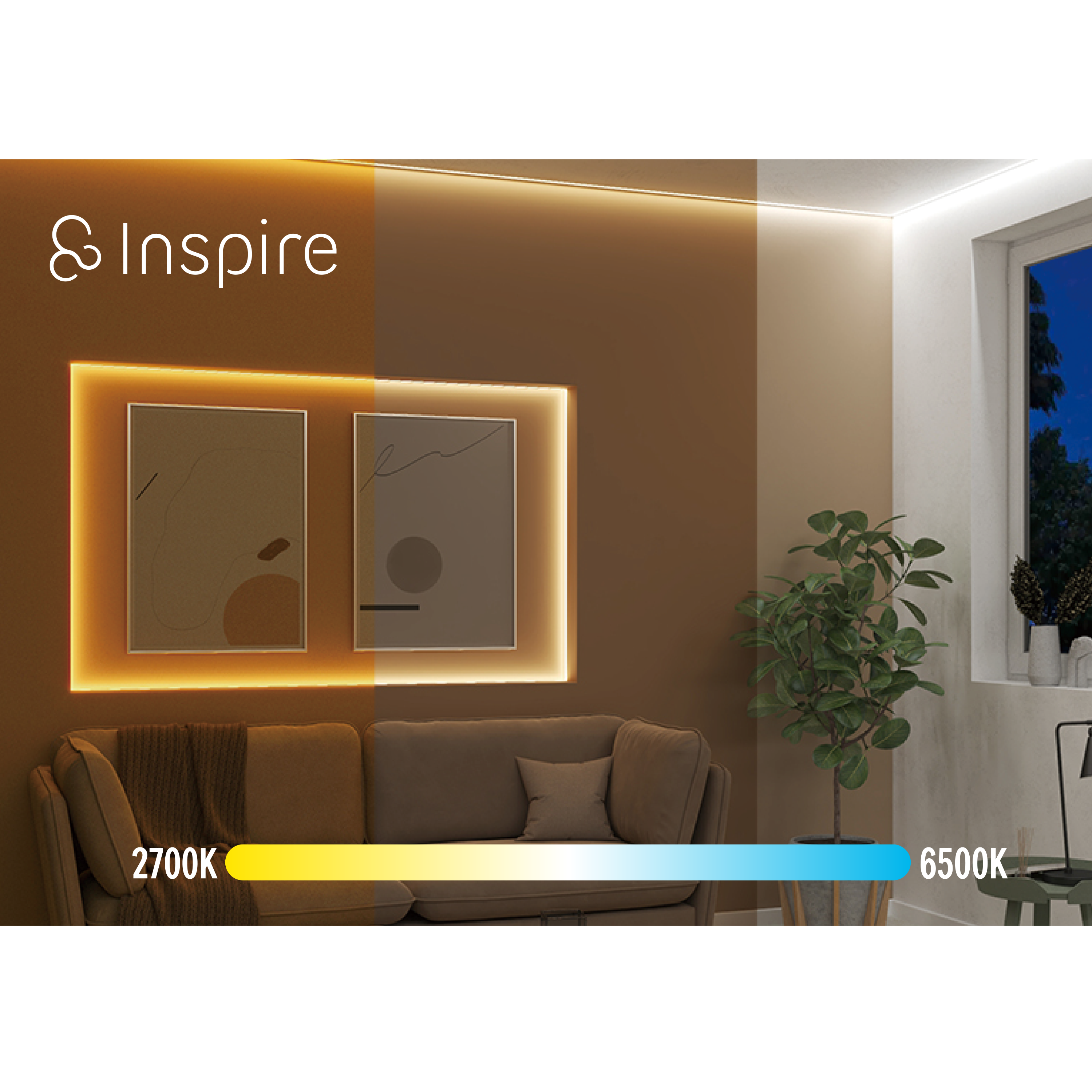 Kit ruban LED L.10m changements de blancs et intensité 620 Lm/m ...