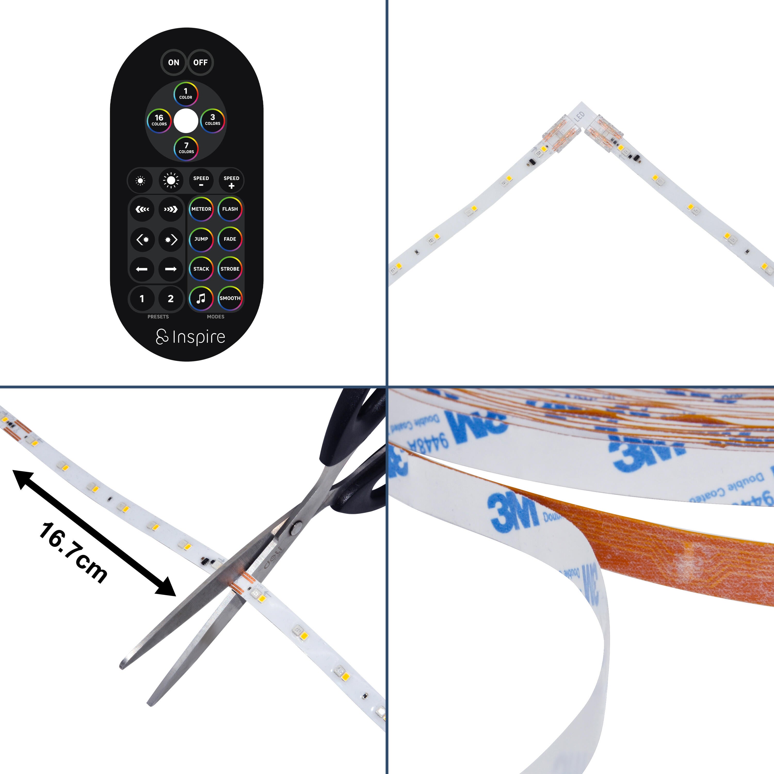 Kit tira LED Cutflexi INSPIRE 930 lm luz blanco neutro 1.5 m IP20 ...