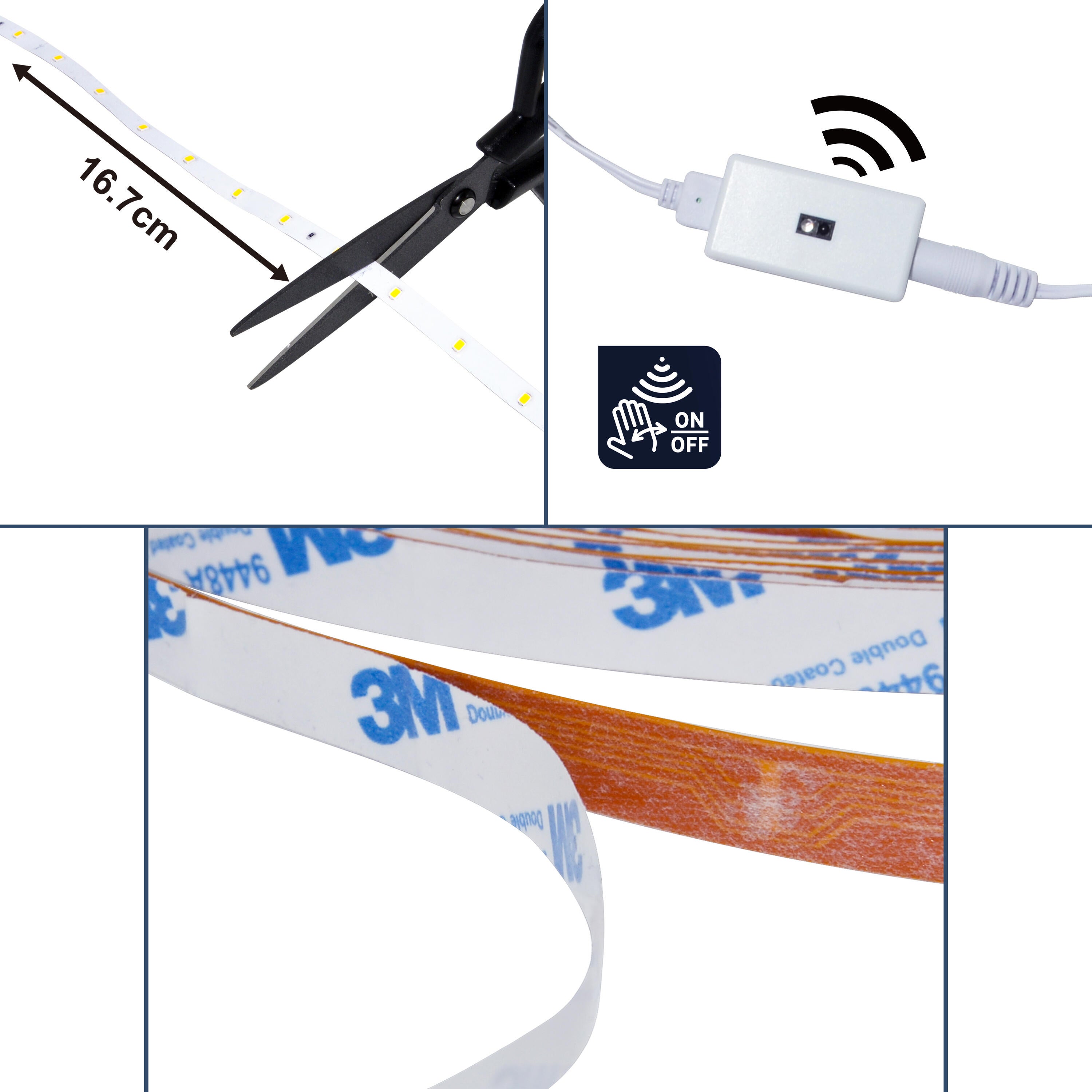 Kit tira LED Nouna INSPIRE 600 lm luz blanco neutro 1.5 m IP20 | Leroy ...