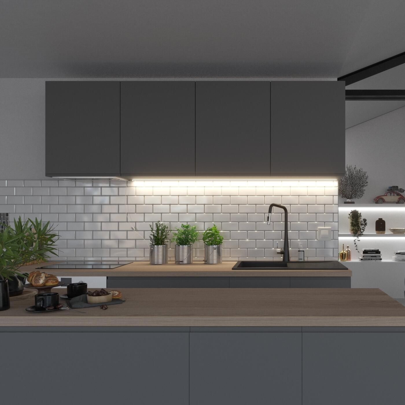 Kit tira LED Nouna INSPIRE 600 lm luz blanco neutro 1.5 m IP20 | Leroy ...