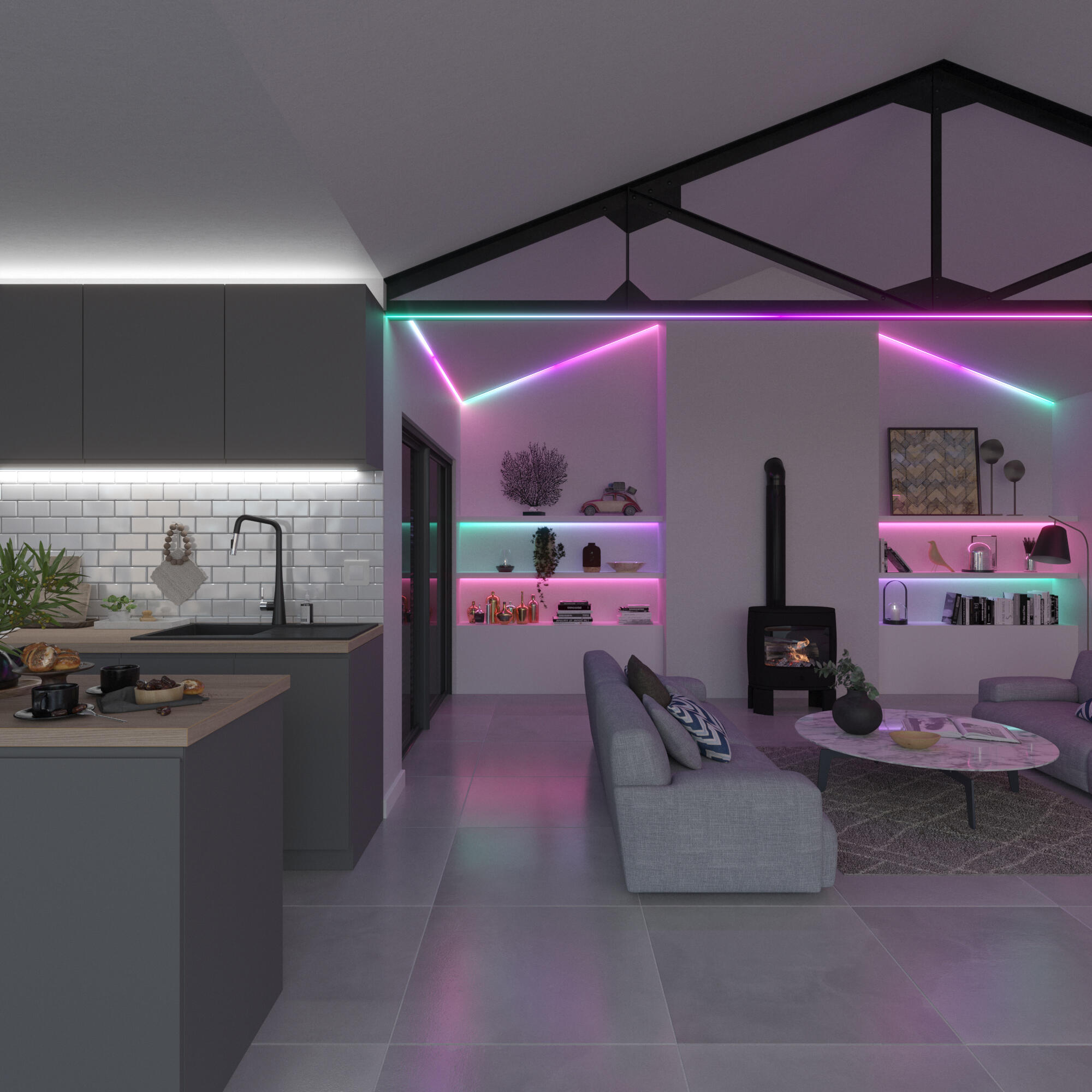 Kit tira LED Cutflexi INSPIRE 930 lm luz blanco neutro 1.5 m IP20 ...