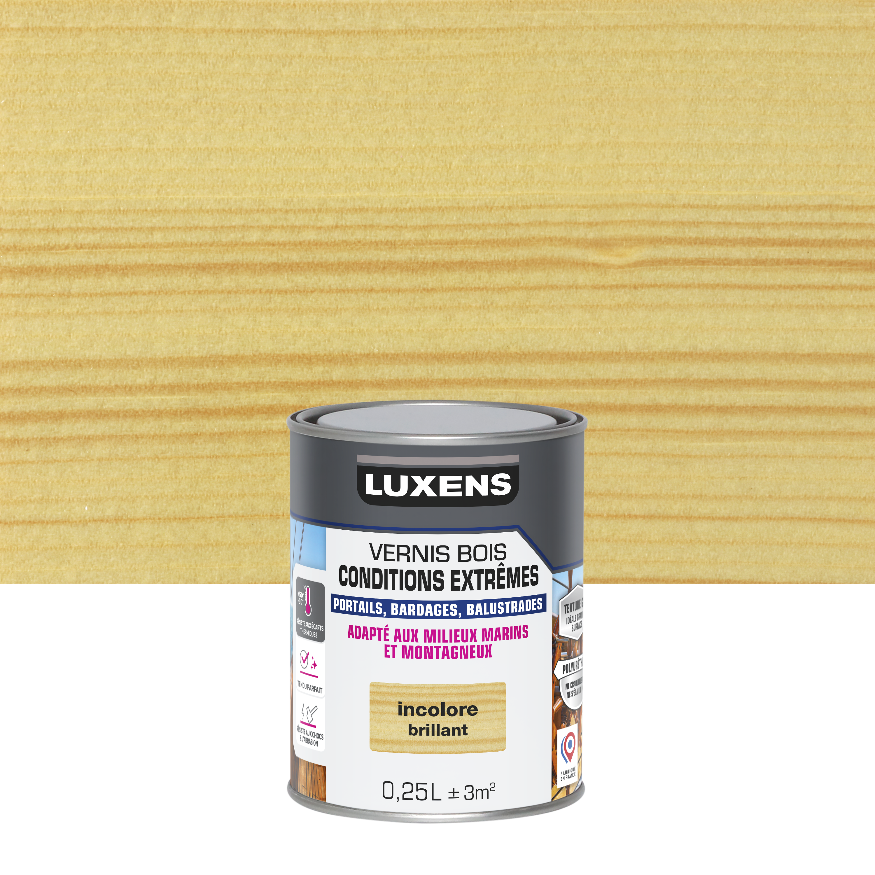 Vernis pour bois extérieur LUXENS Conditions extrêmes incolore brillant ...