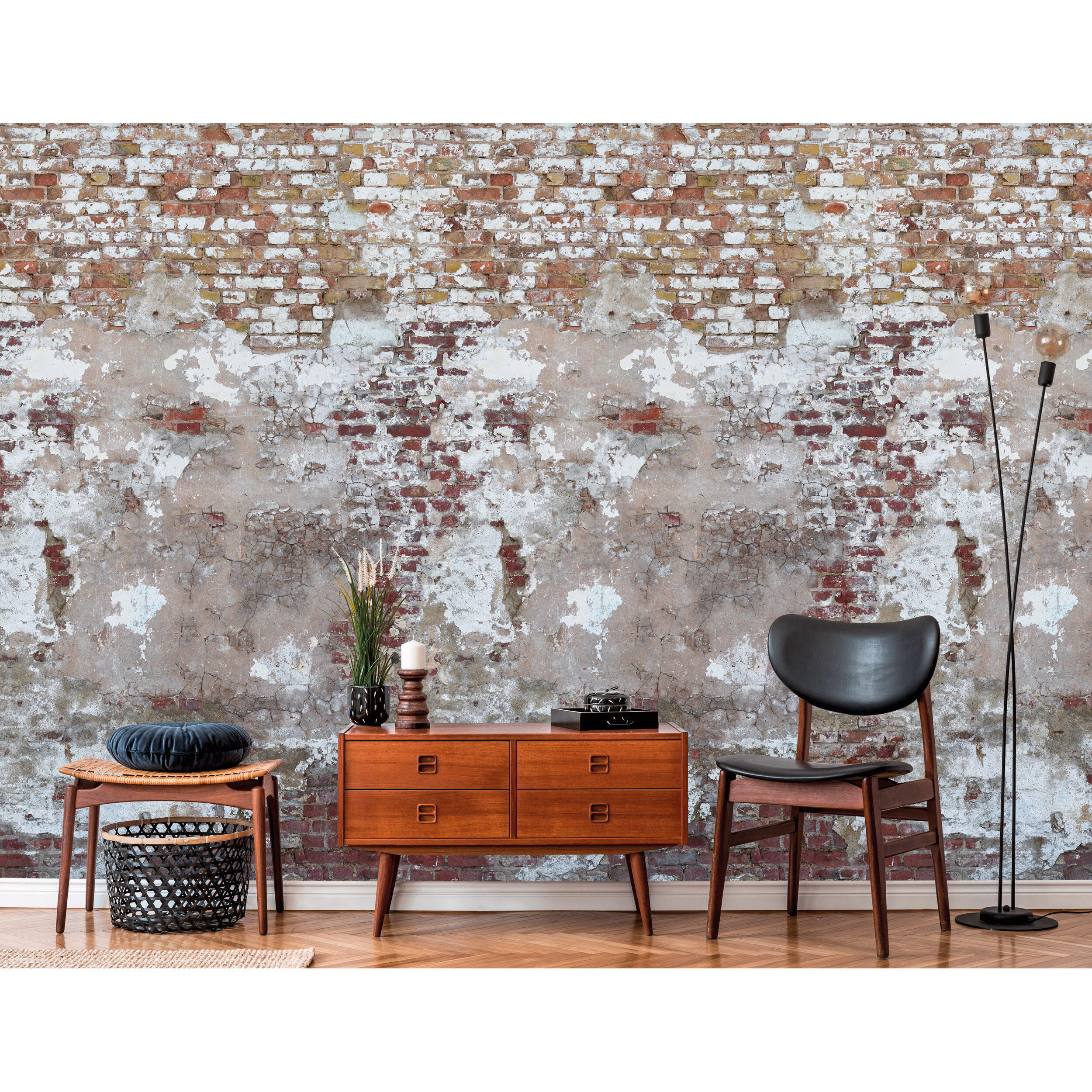 Tapeta panoramiczna The Wall Mur Stary Tynk 159 x 280 cm - Leroy Merlin
