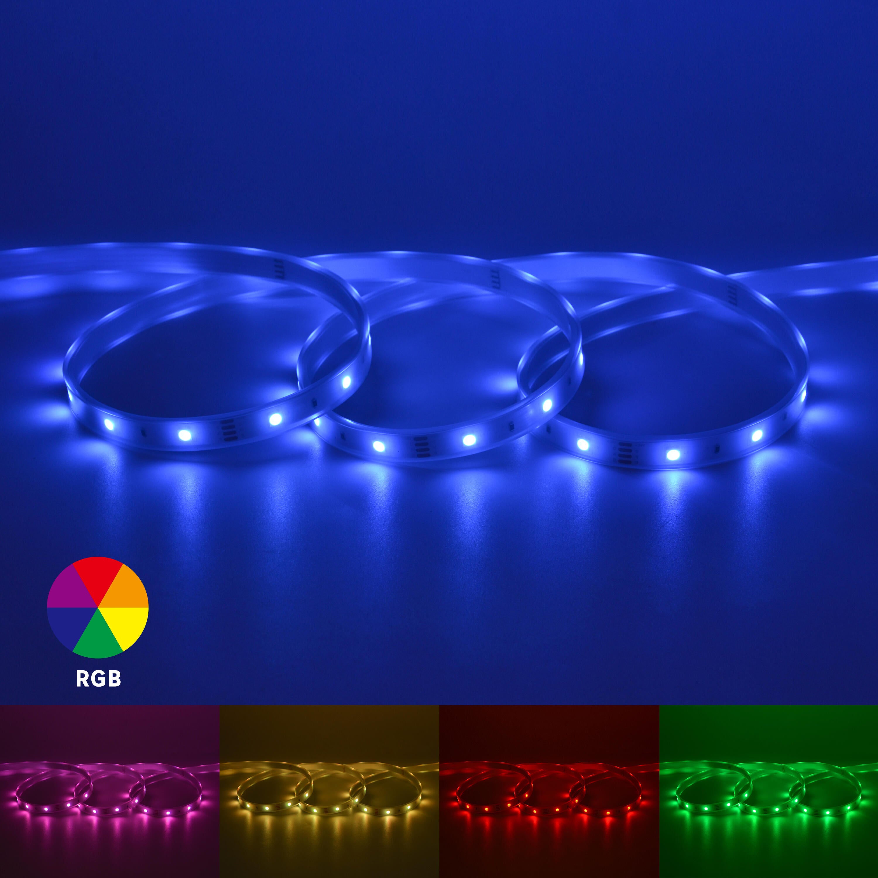 Kit ruban LED L.5 m, RGB changement de couleurs, IP44 | Leroy Merlin