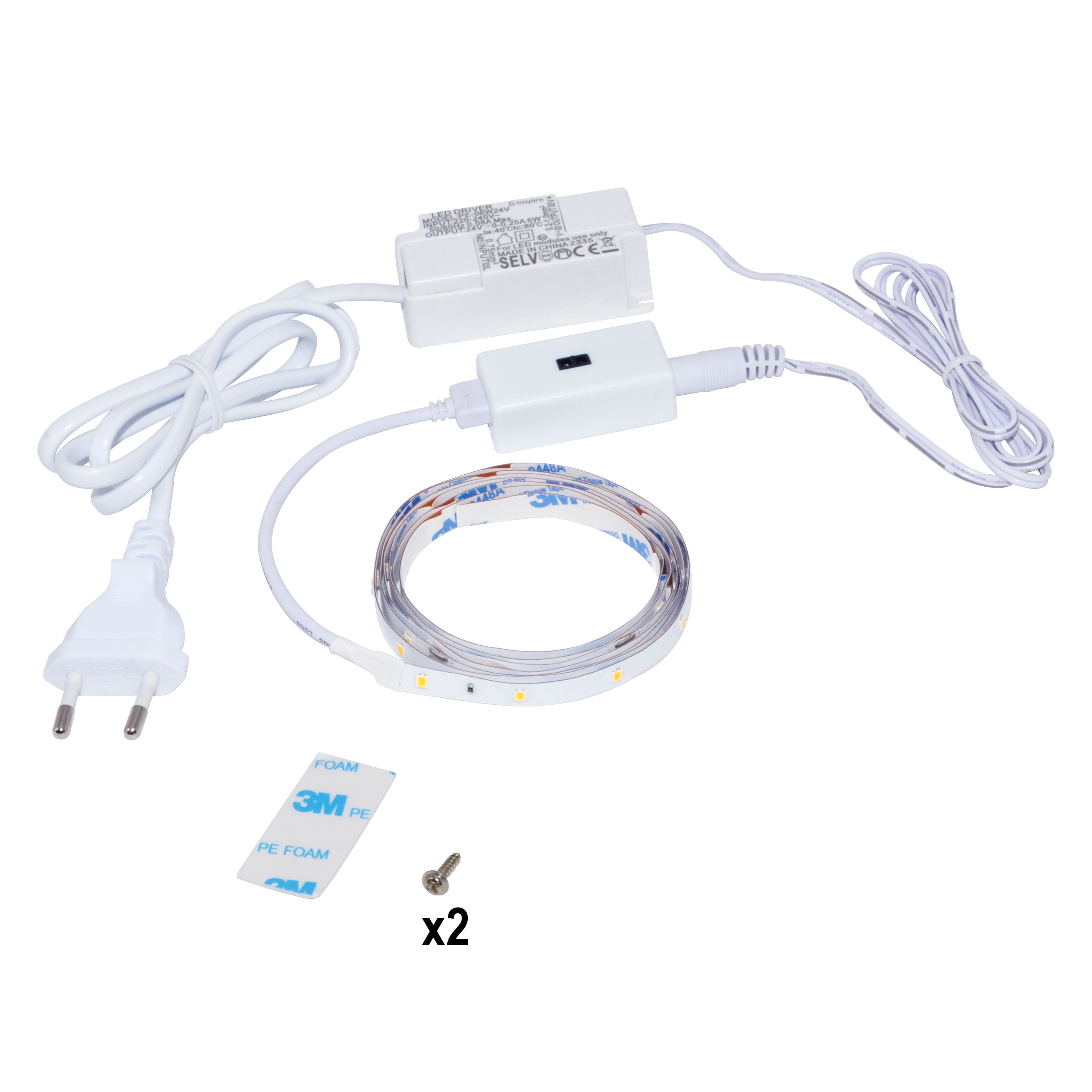 Kit tira LED Nouna INSPIRE 600 lm luz blanco neutro 1.5 m IP20 | Leroy ...