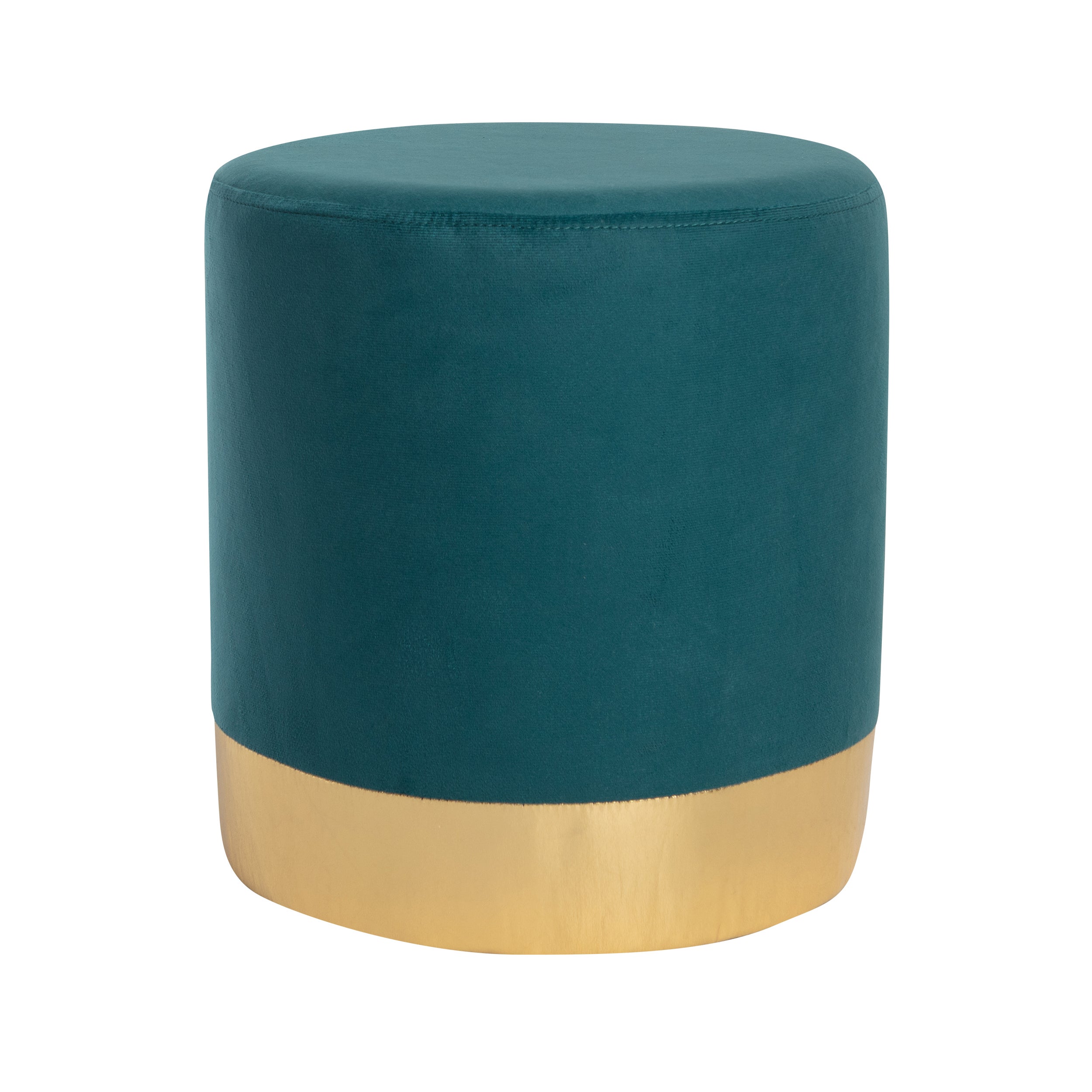 Pouf Helior, bleu canard H.33 cm | Leroy Merlin