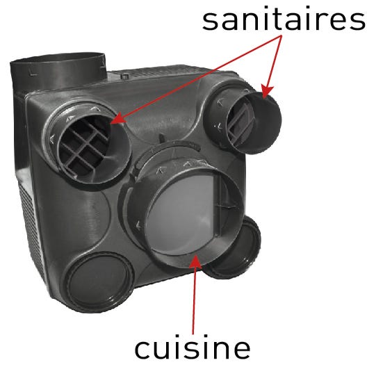 Kit VMC simple flux autoréglable S&P Luna-s 3 | Leroy Merlin