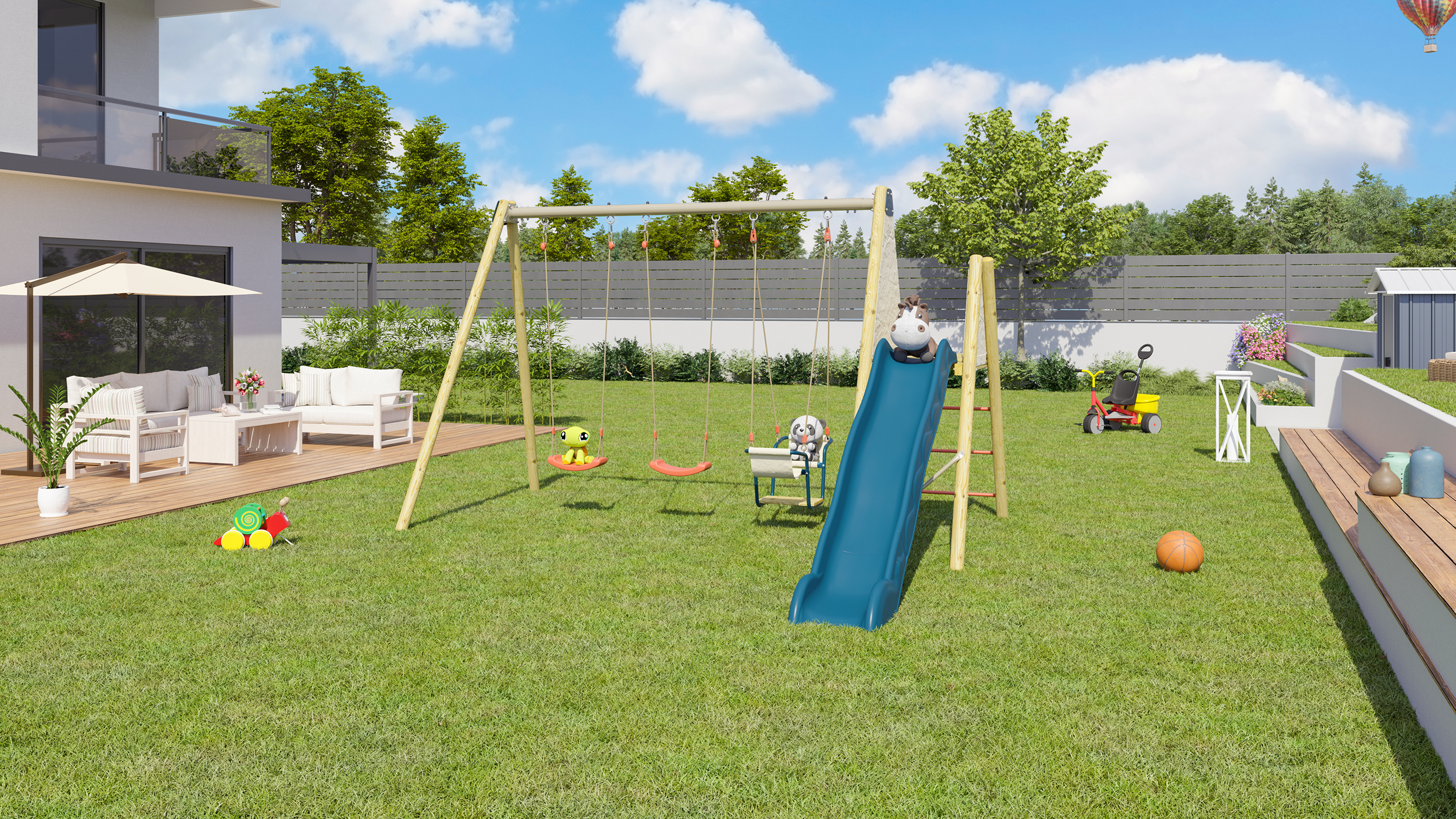 Portique bois Amily ALEO BY TRIGANO, H.232 cm | Leroy Merlin