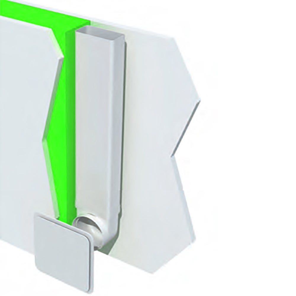 Tube rectangulaire rigide plat pvc S&P, Diam.100/100 mm, L.1 m Tpl 100/ ...