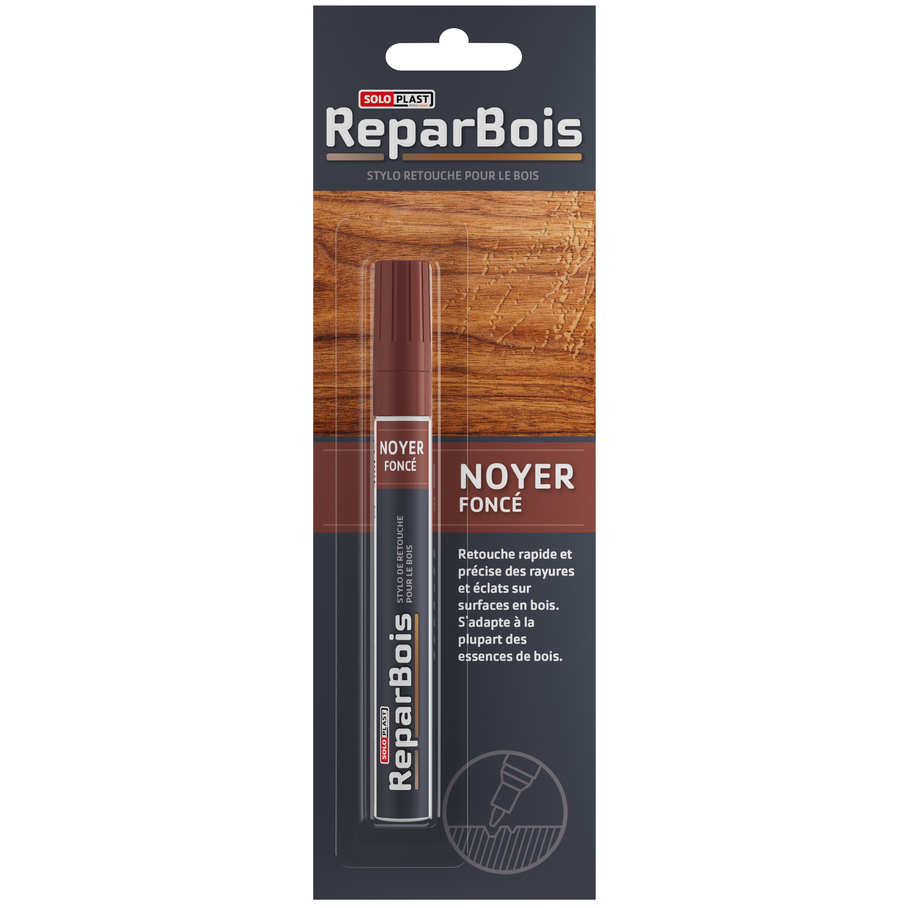 Feutre de retouche RETOUCHTOUT, noyer foncé | Leroy Merlin