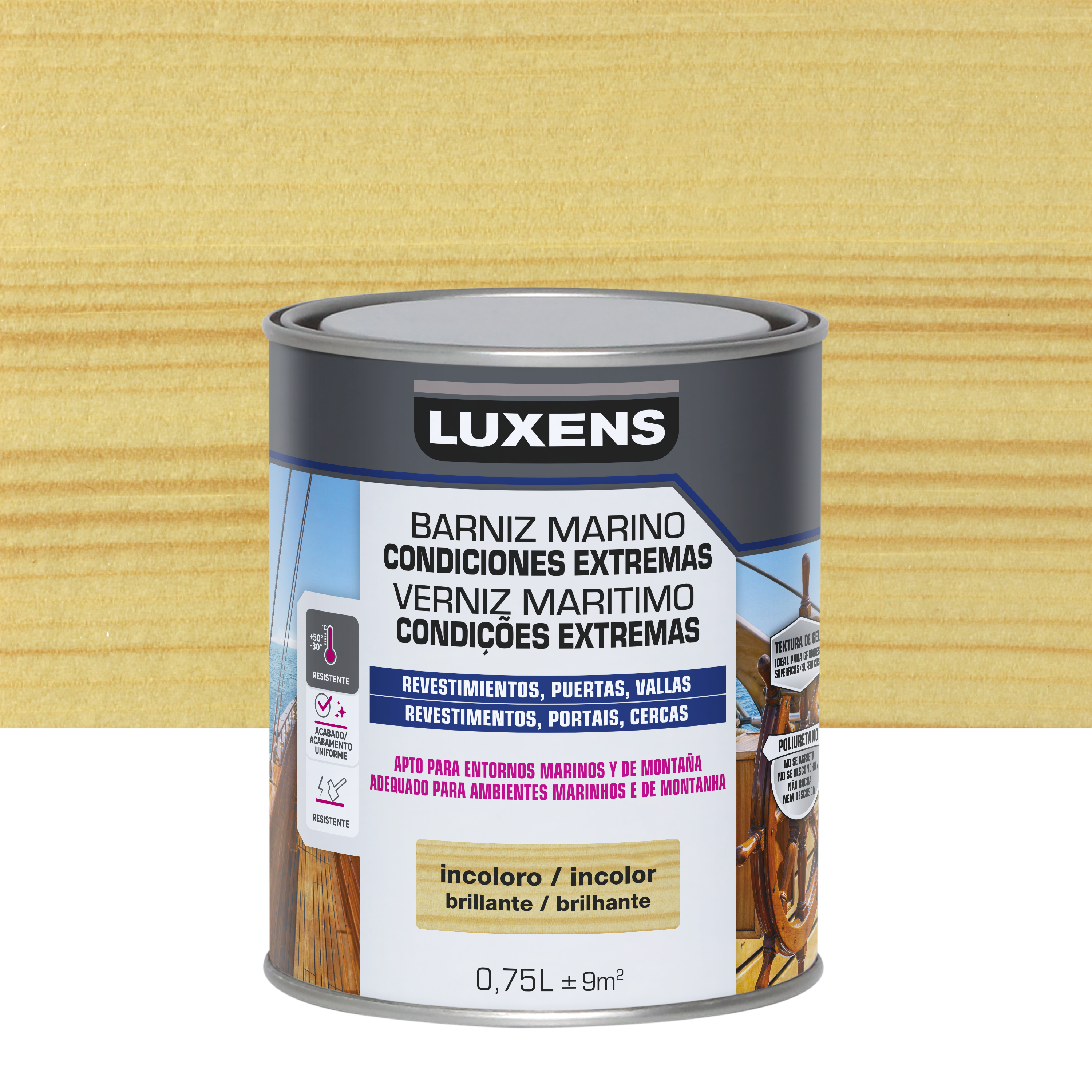 Barniz de madera de exterior color incoloro para valla, cancela, caseta ...