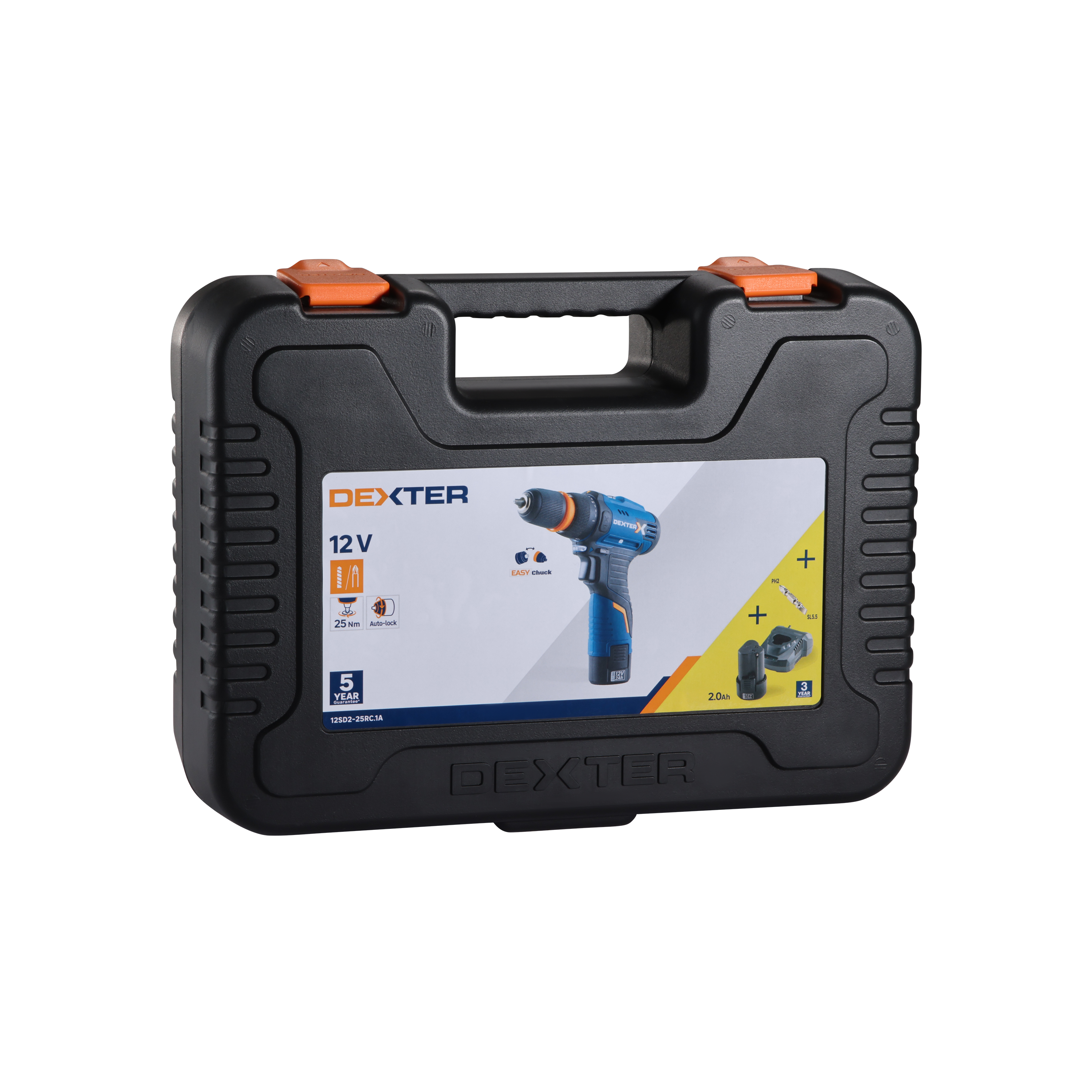 Trapano avvitatore a batteria DEXTER 12SD2-25RC.1A 12 V, 2 Ah, 2 ...