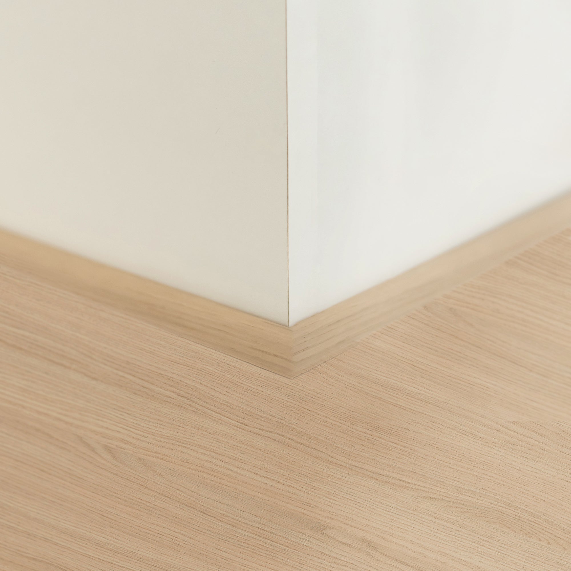 Quart-de-rond mdf, plaqué chêne blanc, H. 1.4 x L. 2.4 m, Ep.14 mm ...