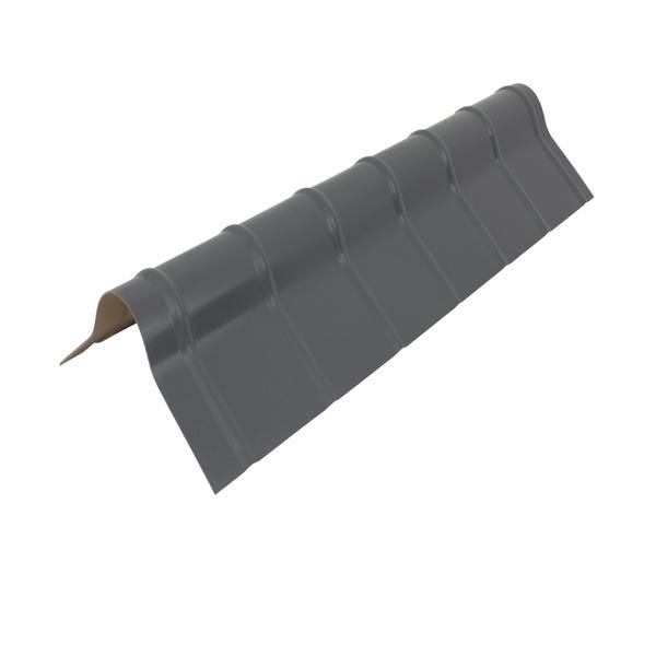 Feuille imitation tuile PVC ondulé noir l.1170 x L.1840mm RENOLIT ...