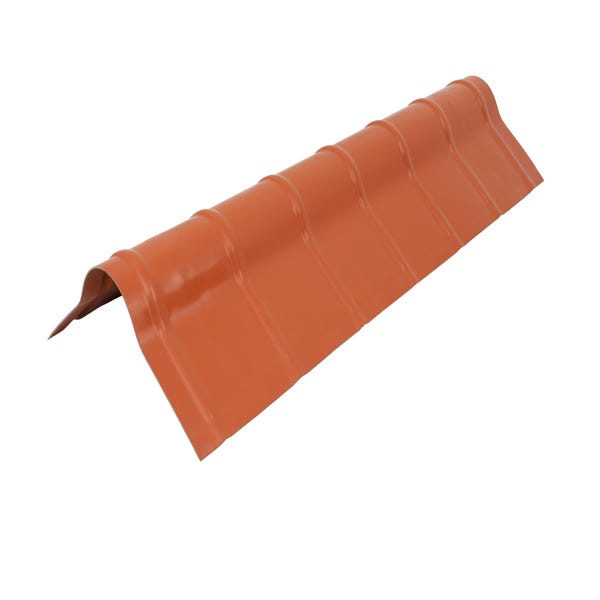 Feuille imitation tuile PVC ondulé marron l.1170 x L.1840mm RENOLIT ...