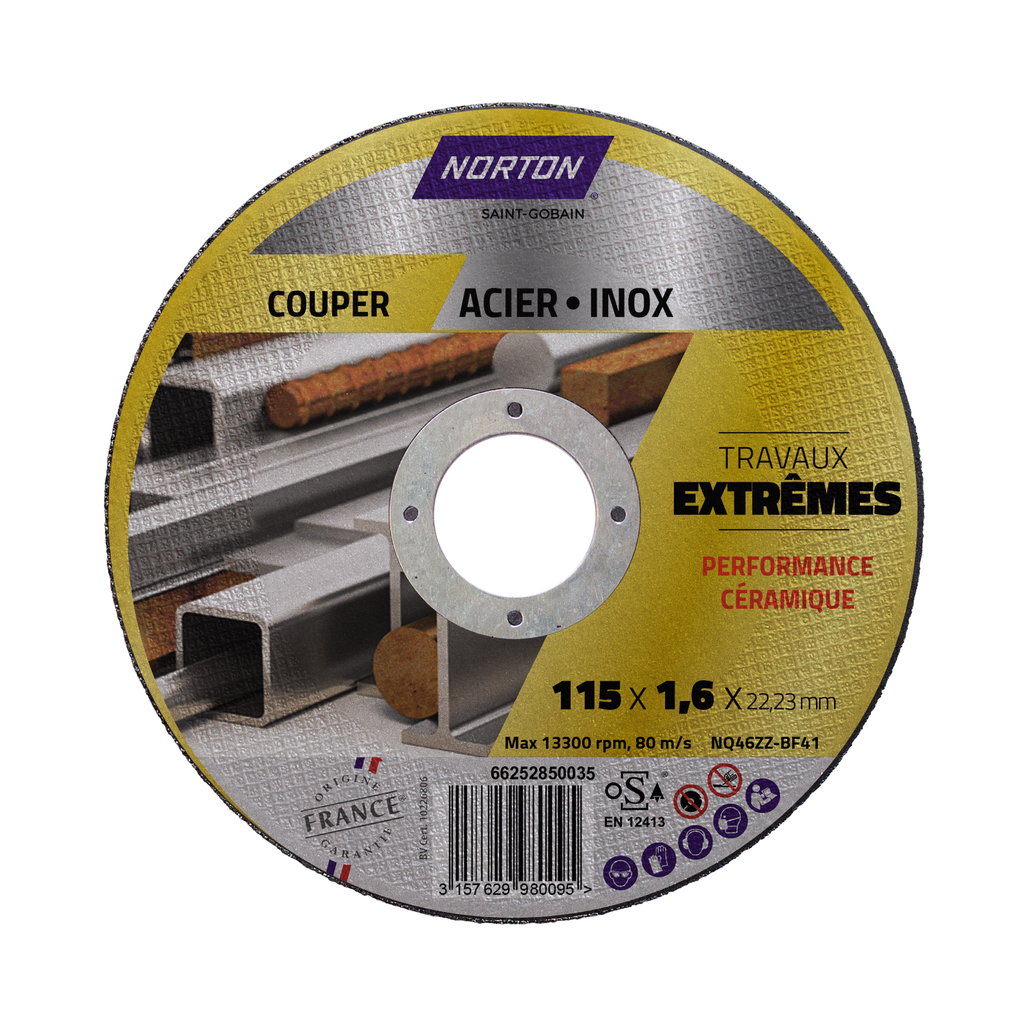 Disque acier pour acier NORTON, Ø115 mm | Leroy Merlin