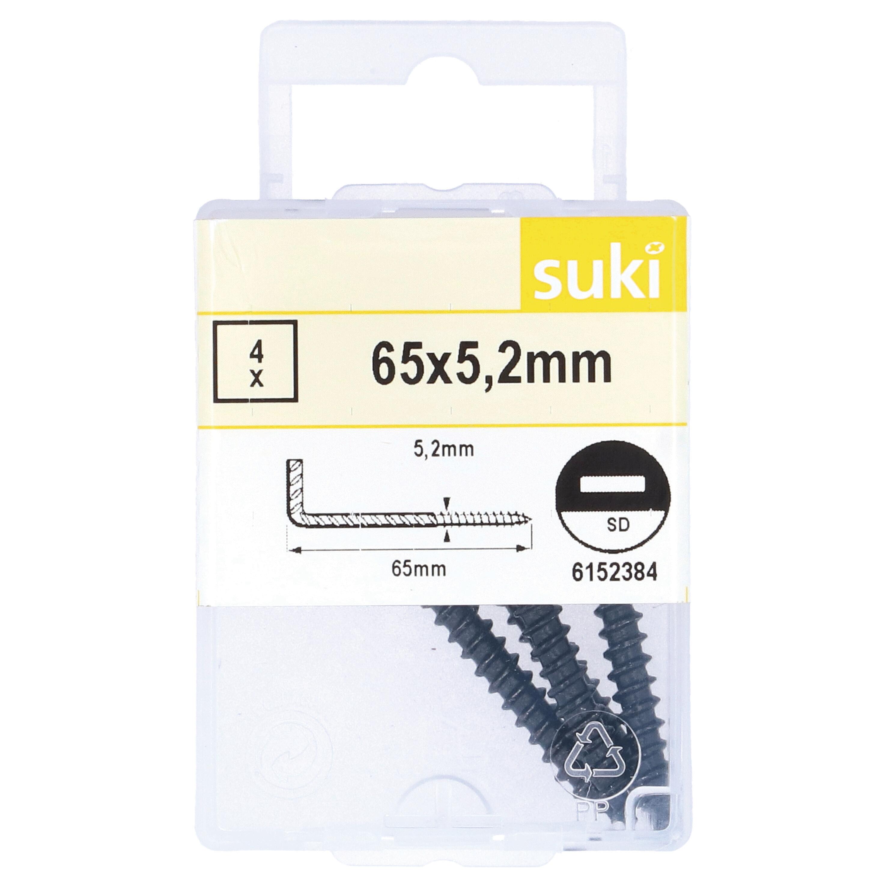 Alcayata roscada acero rustico 65 x 5,2 x 34mm ranurada | Leroy Merlin