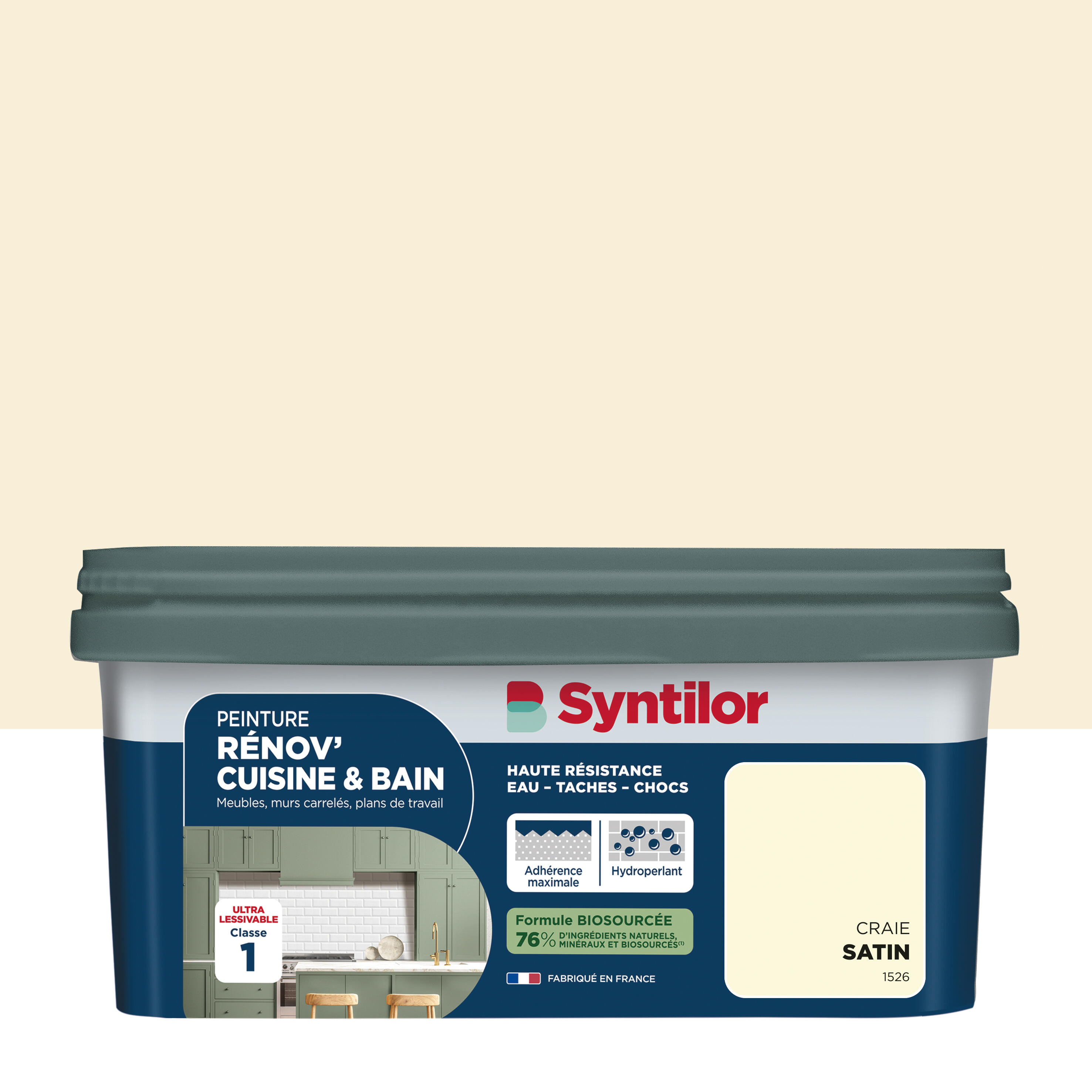 Peinture meuble craie satin SYNTILOR Rénov' cuisine et bain 2L | Leroy Merlin