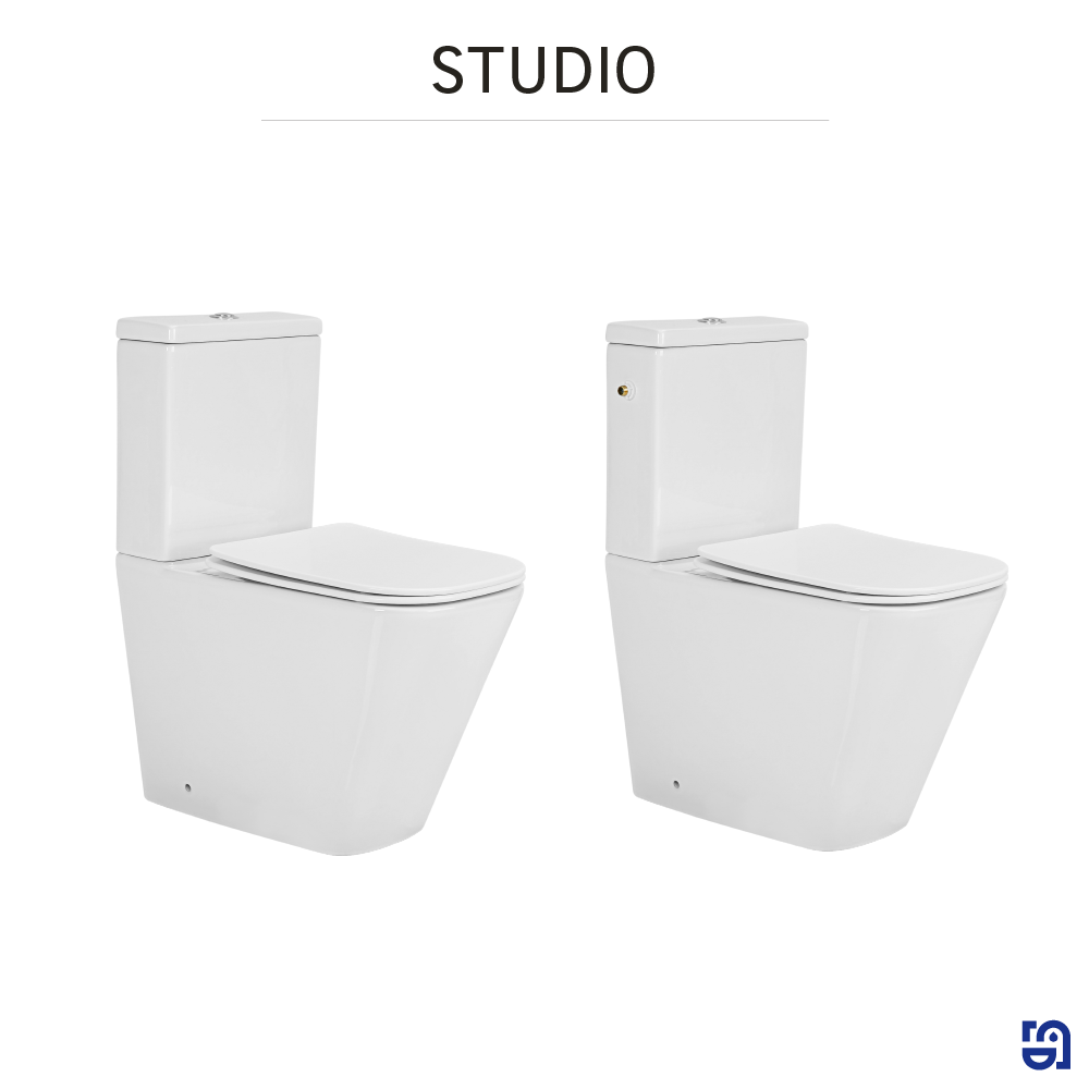 Pack WC à poser sortie universel, sans bride (sans rebord) Studio ...
