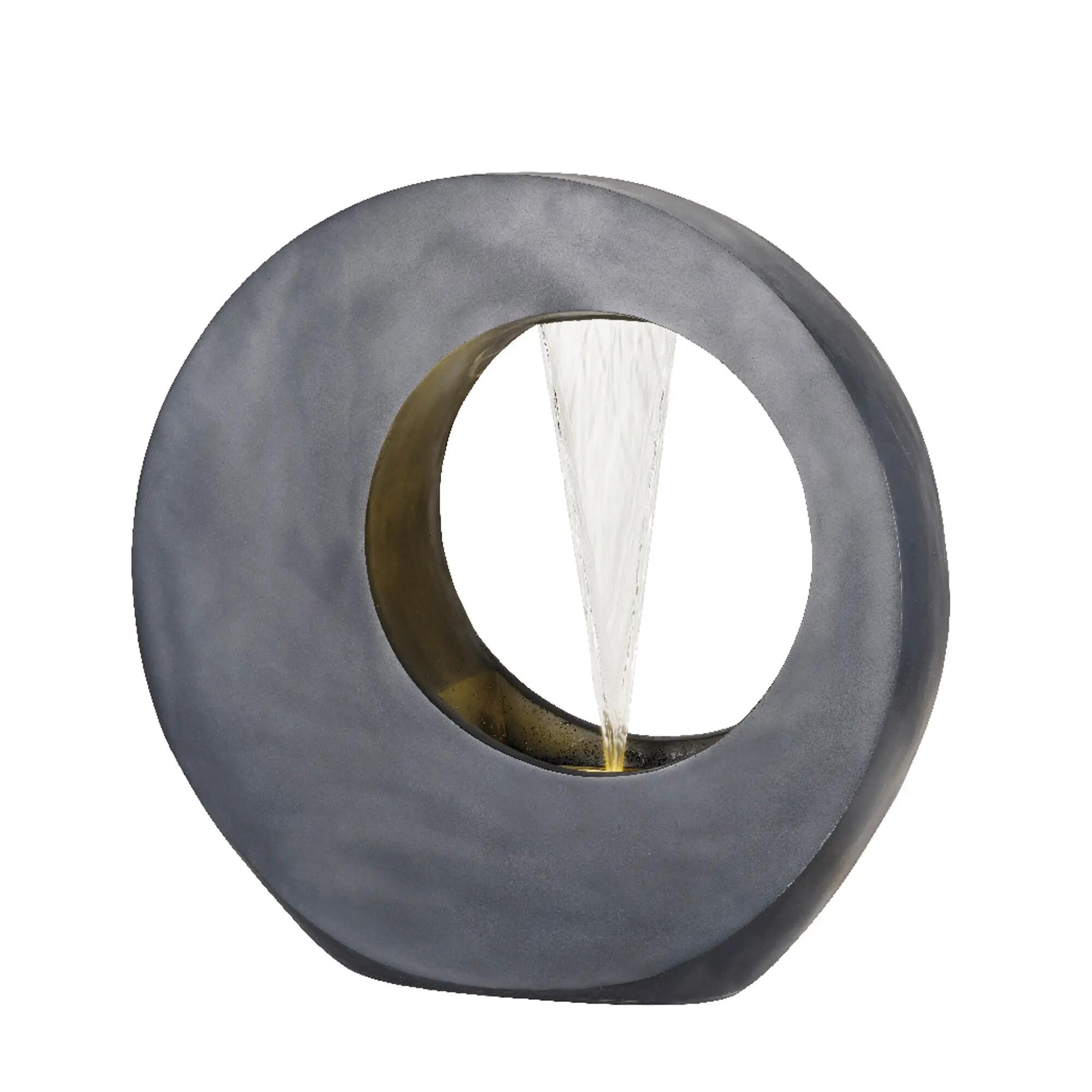 Fuente decorativa Modern para exterior de polirresina 22,5 x 72 x 72 cm ...
