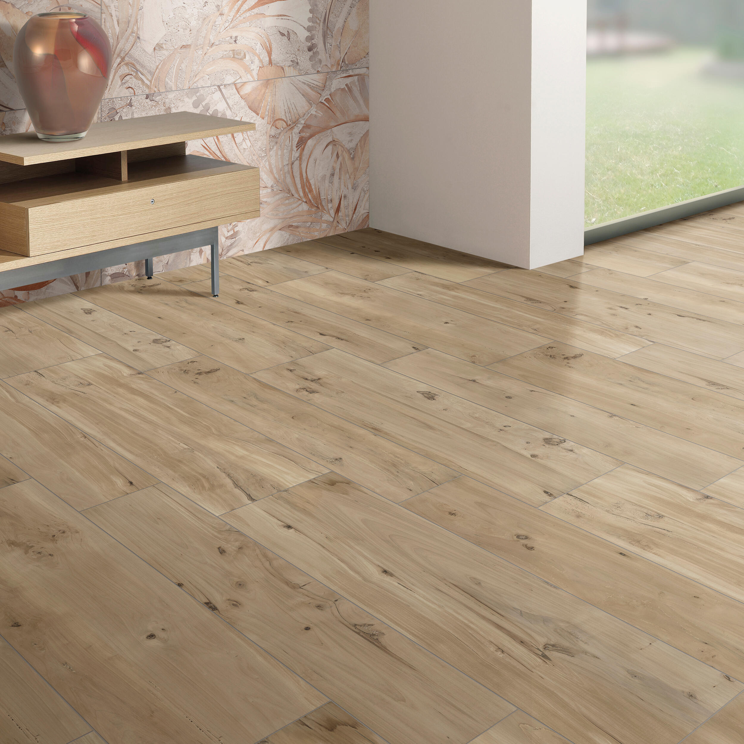 Suelo/Azulejo porcelánico Ng Boost efecto madera nuez 120x20 cm C2 ...