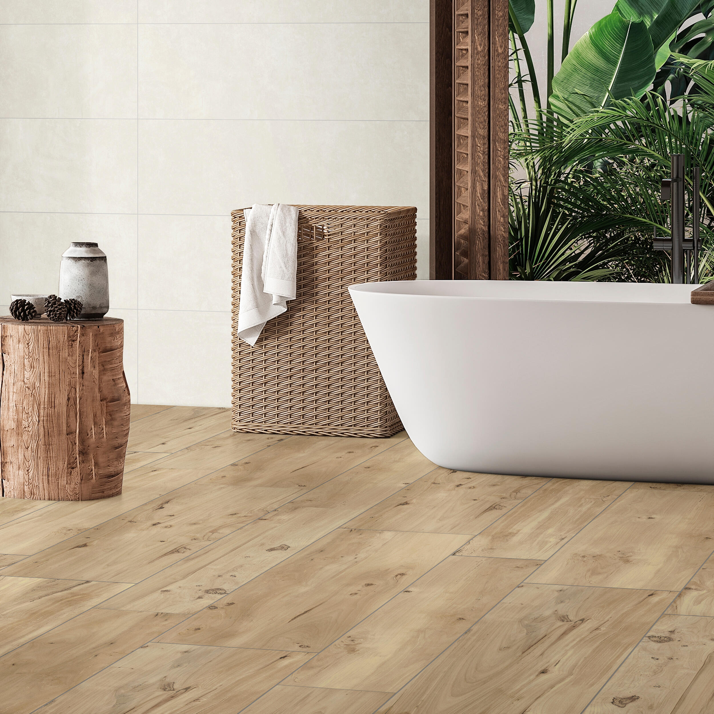 Suelo/Azulejo porcelánico Ng Boost efecto madera miel 120x20 cm C2 ...