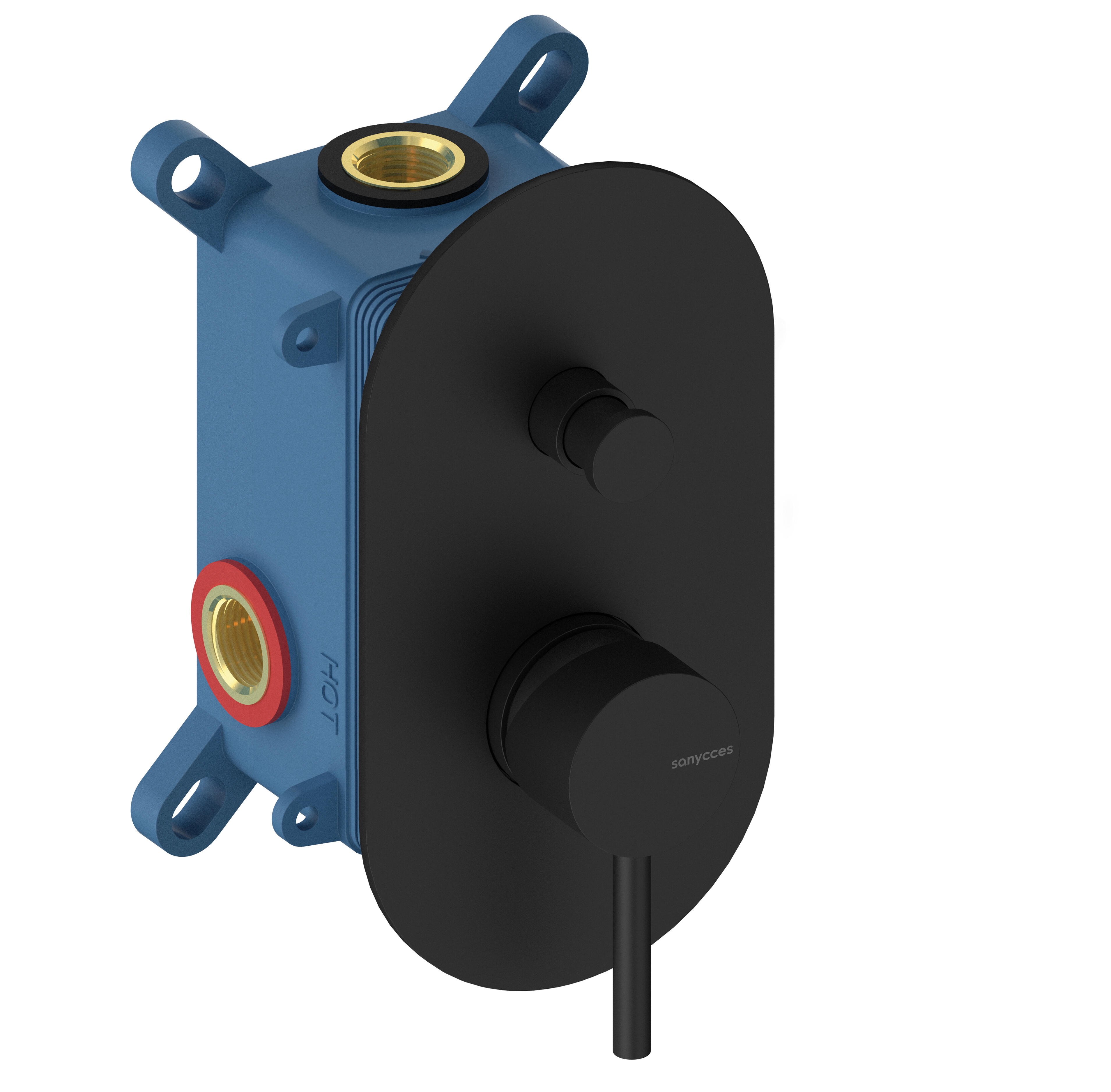 Rubinetto per doccia getto laminare cristallino ad incasso monocomando ...