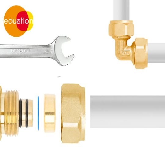 Double sortie de cloison mâle pour tube multicouche compression, D.16 mm 20x27mm | Leroy Merlin