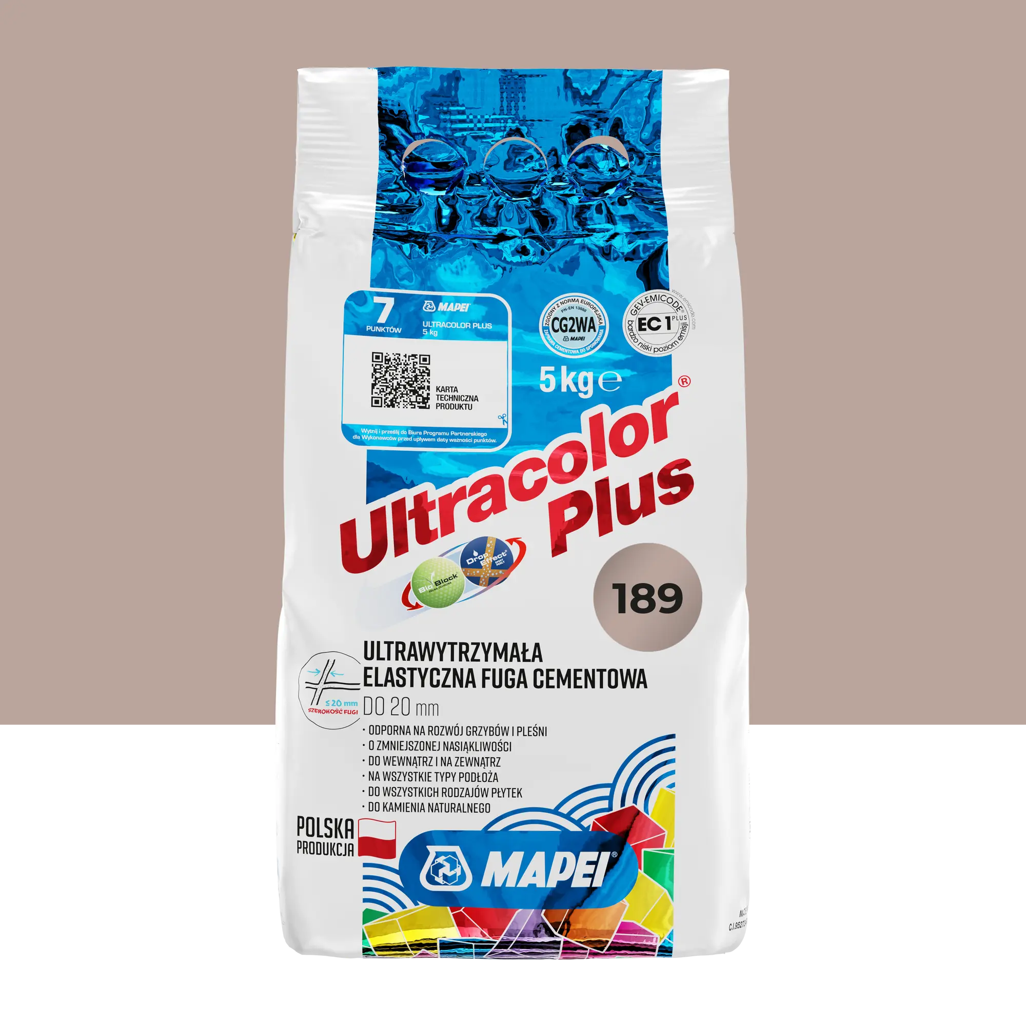 Fuga Ultracolor Ciasteczko 189 5 kg. Mapei - Leroy Merlin