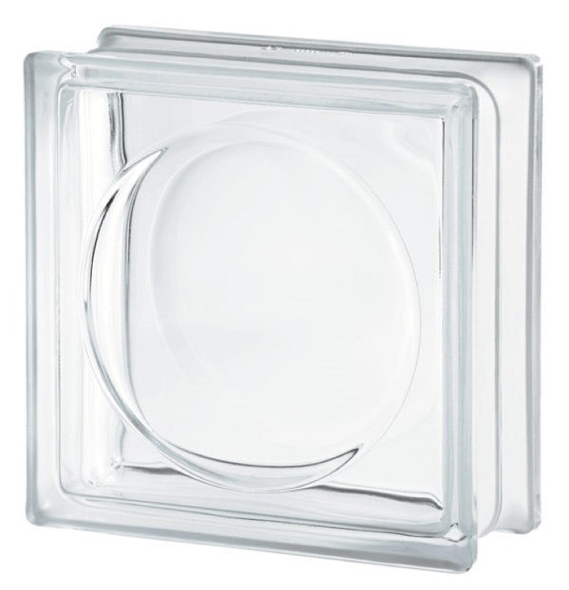 Bloque de vidrio brillante neutro de 19x19x8cm | Leroy Merlin