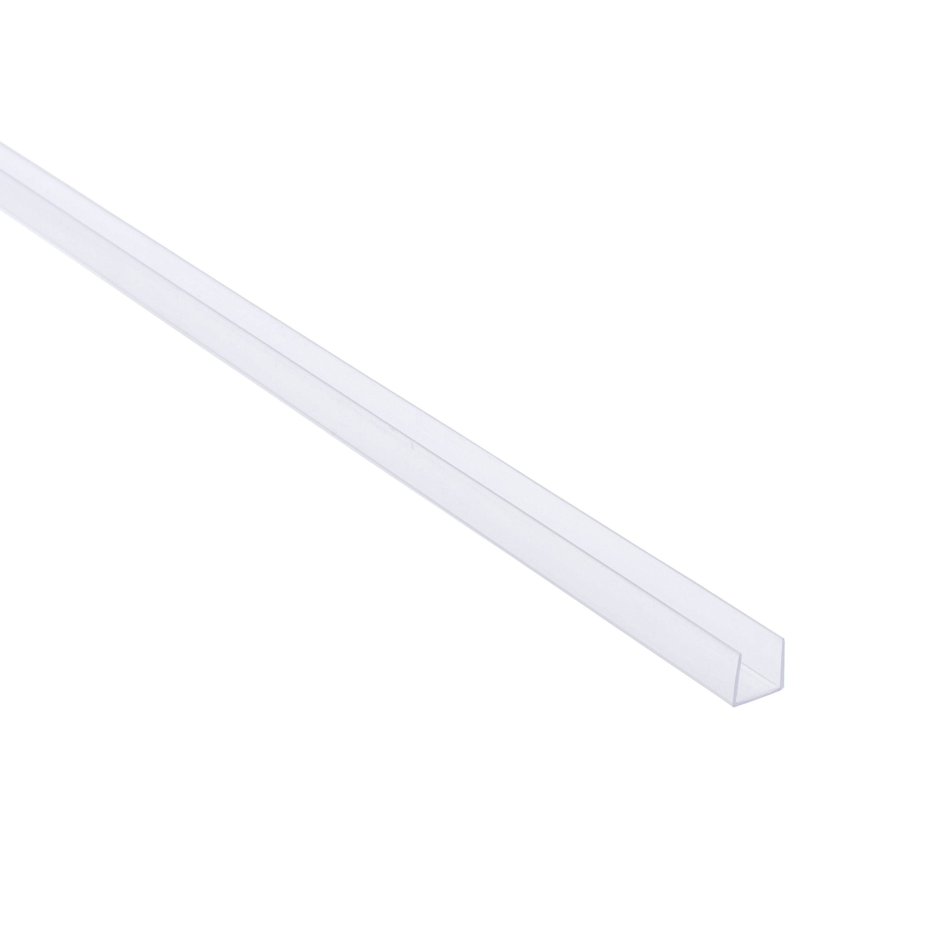 Perfil forma de en U de PVC transparente, Alt. 12 x An.12 x L.1000 mm ...