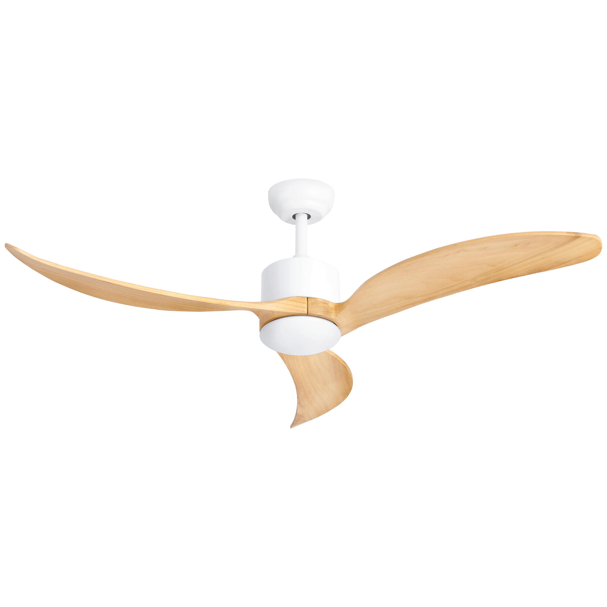 Ventilador de techo con luz silencioso DC Forlight Nere blanco 132 cm | Leroy Merlin