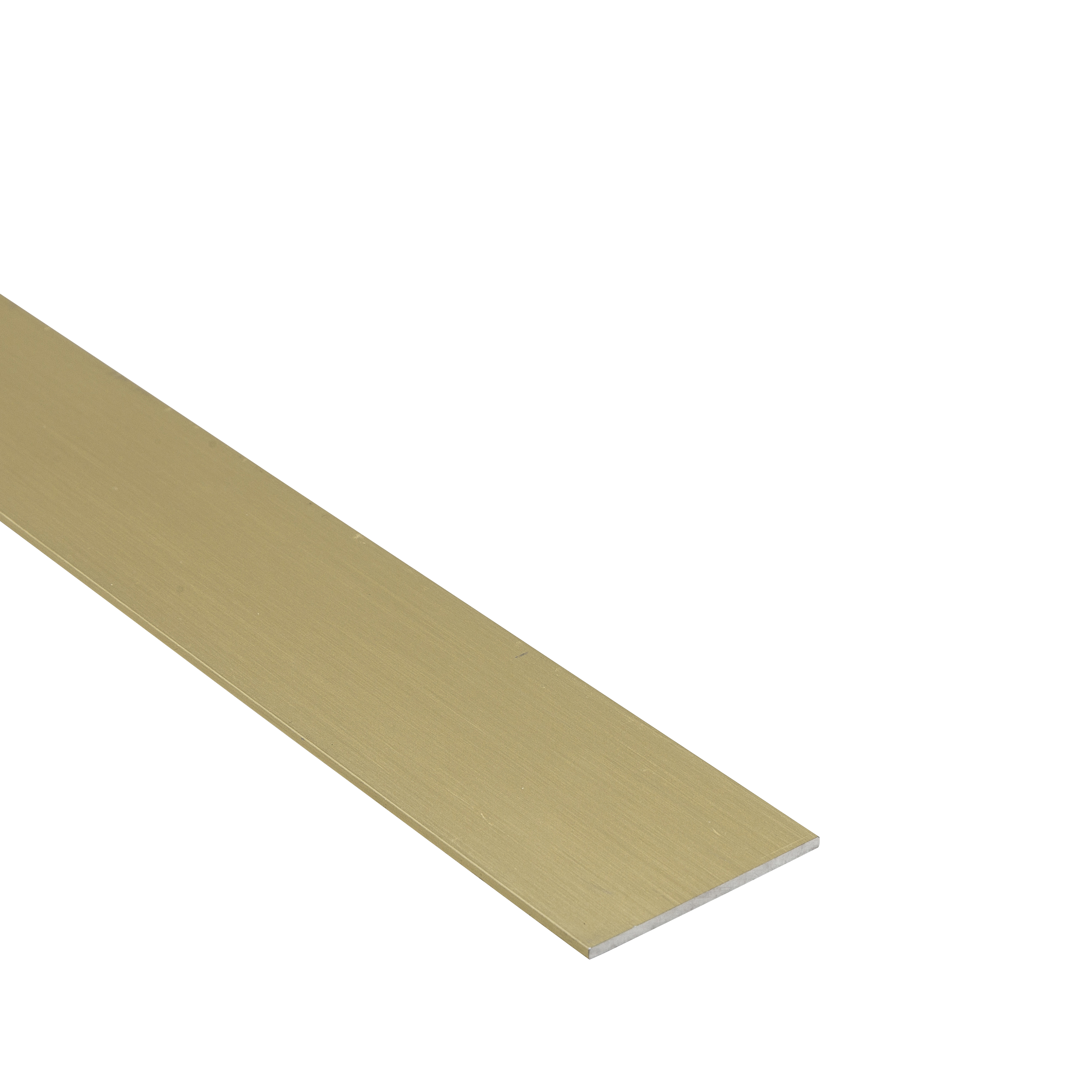 Profilé plat aluminium anodisé laiton mat STANDERS, l.40 x Ep.2 mm, L.1 ...