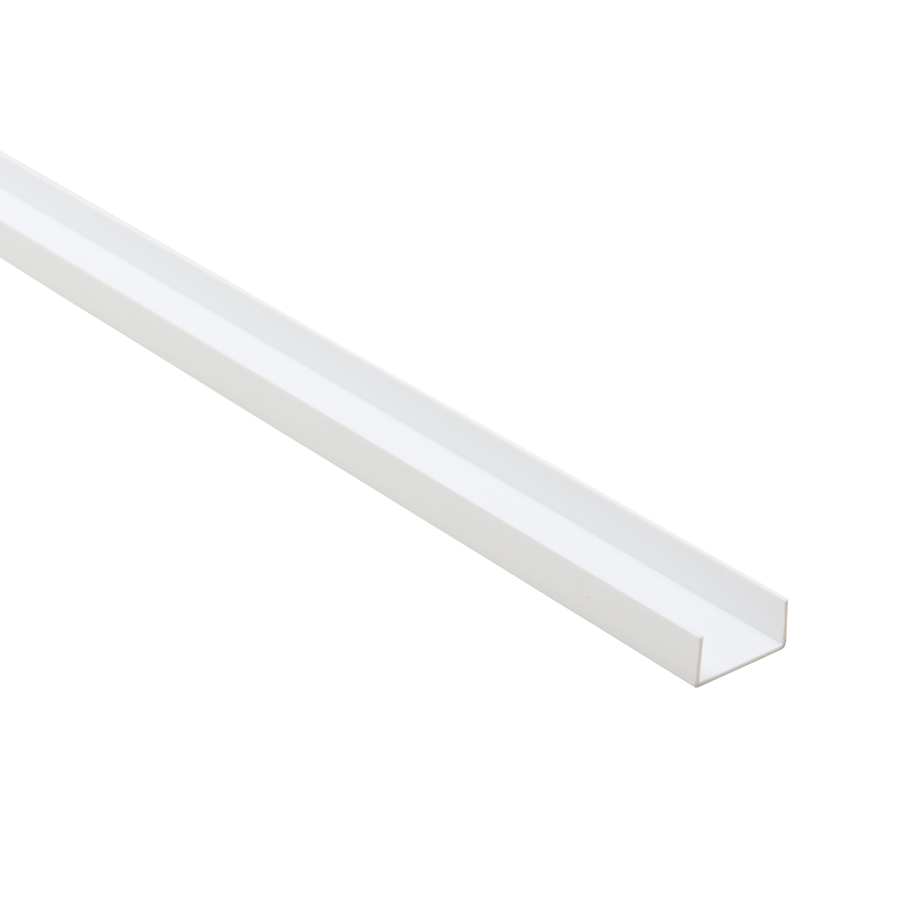 Profilé U pvc blanc mat STANDERS, H.10 x l.22 x Ep.1 mm, L.2.6 m ...