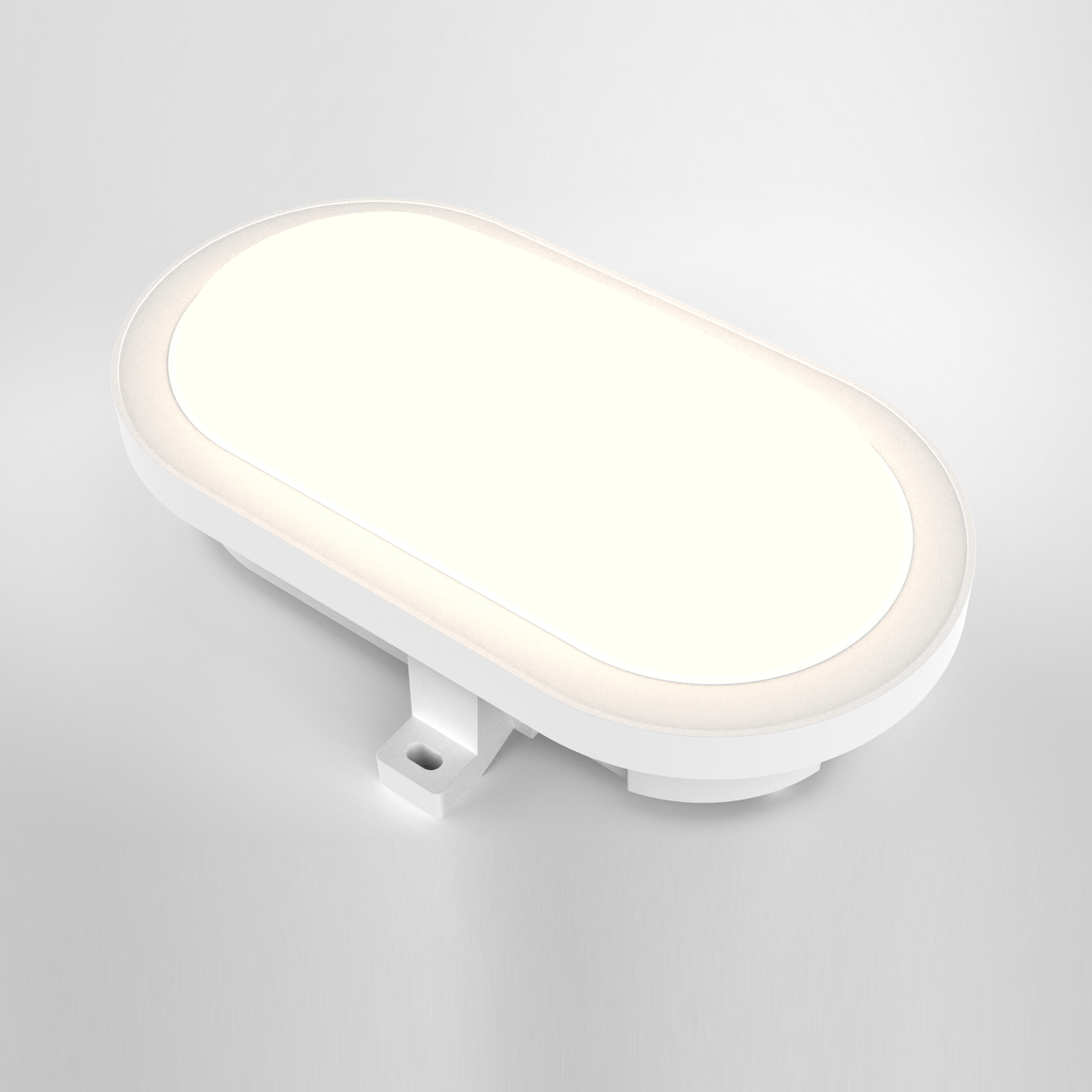 Hublot Led IP44, oval H.20 cm 1300 Lm blanc neutre, blanc | Leroy Merlin