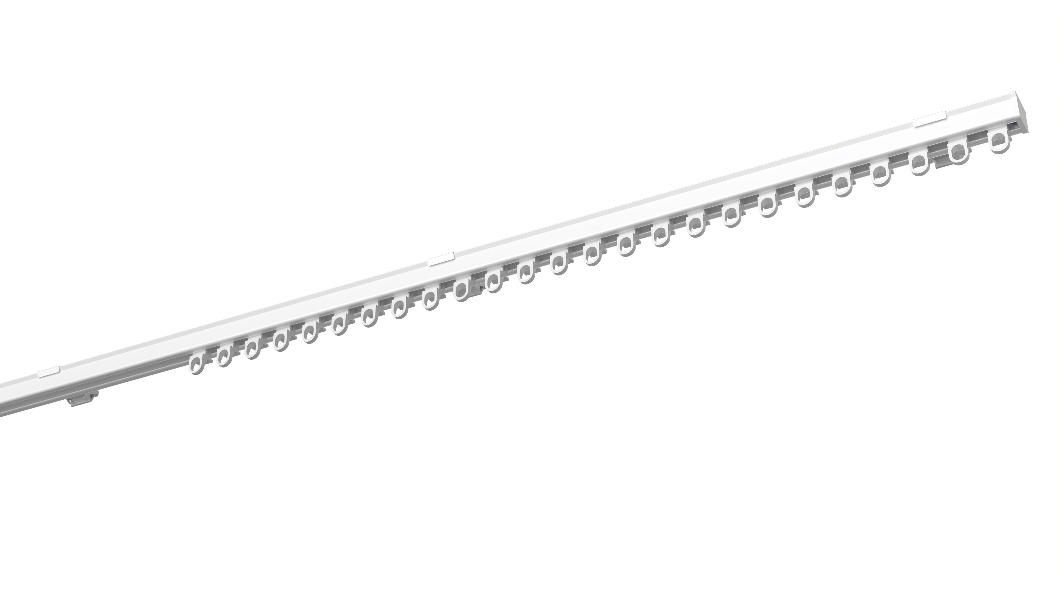 Kit de rail à rideaux aluminium Rail 20x13.5 blanc, L.250 cm sans ...