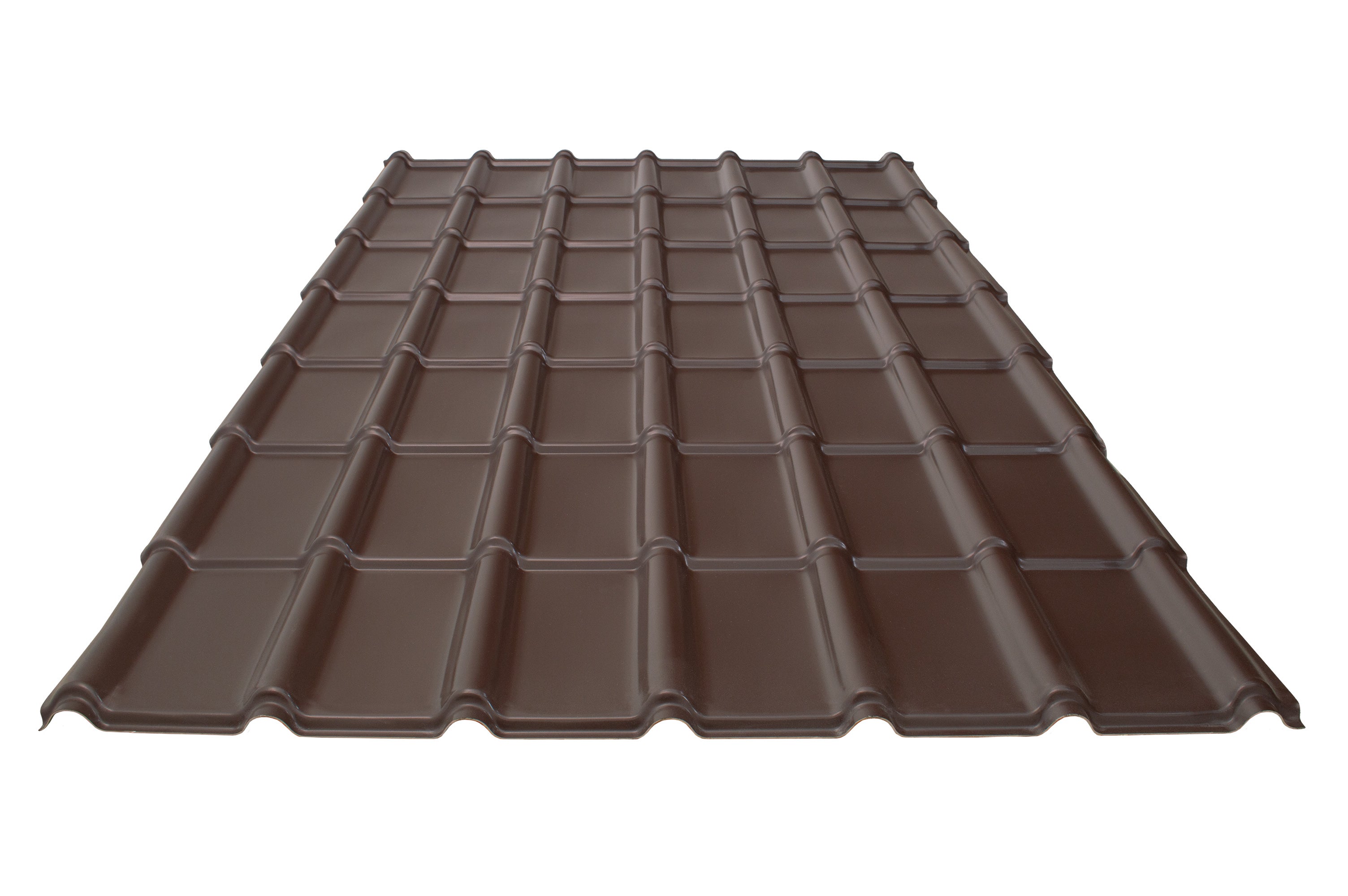 Feuille imitation tuile PVC ondulé marron l.1180 x L.1840mm RENOLIT ...