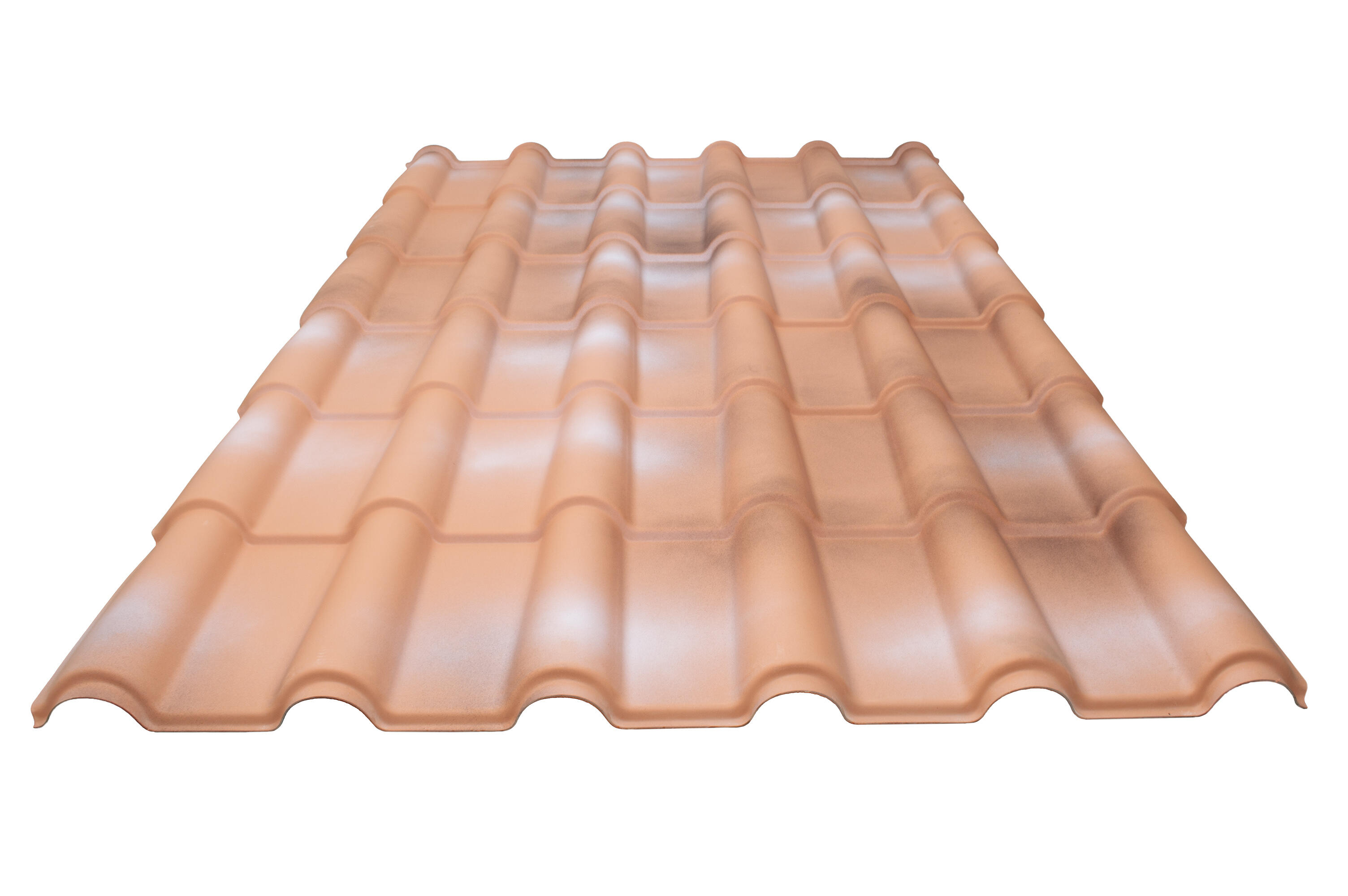 Feuille imitation tuile PVC ondulé marron l.1170 x L.1840mm RENOLIT ...