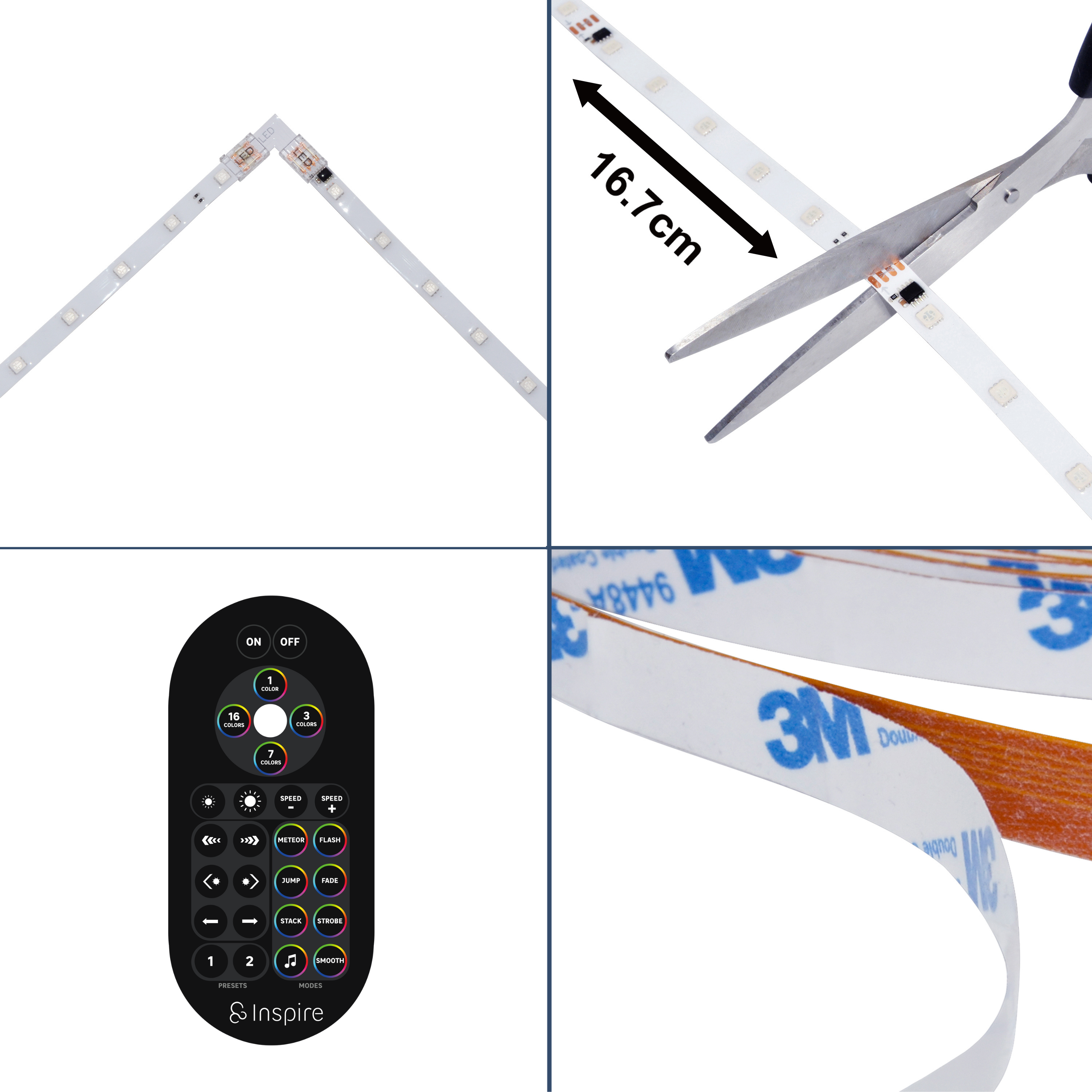 Kit striscia led Trili RGB Music 10m luce rgb multicolore INSPIRE ...