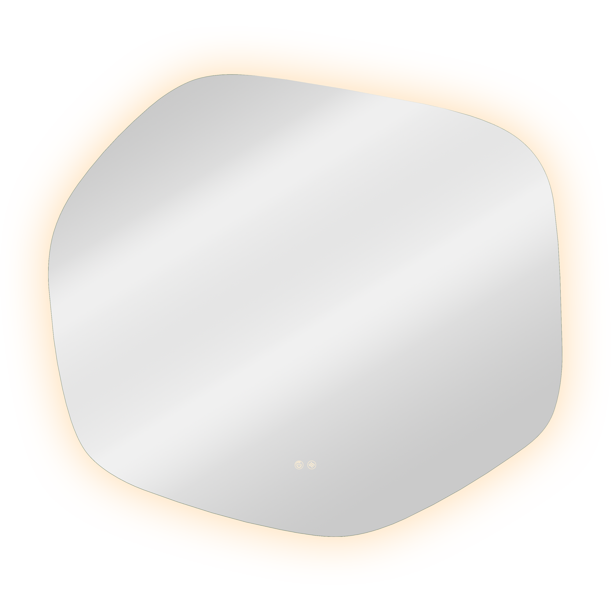 Specchio con illuminazione integrata bagno asimmetrico Meteora SENSEA L ...