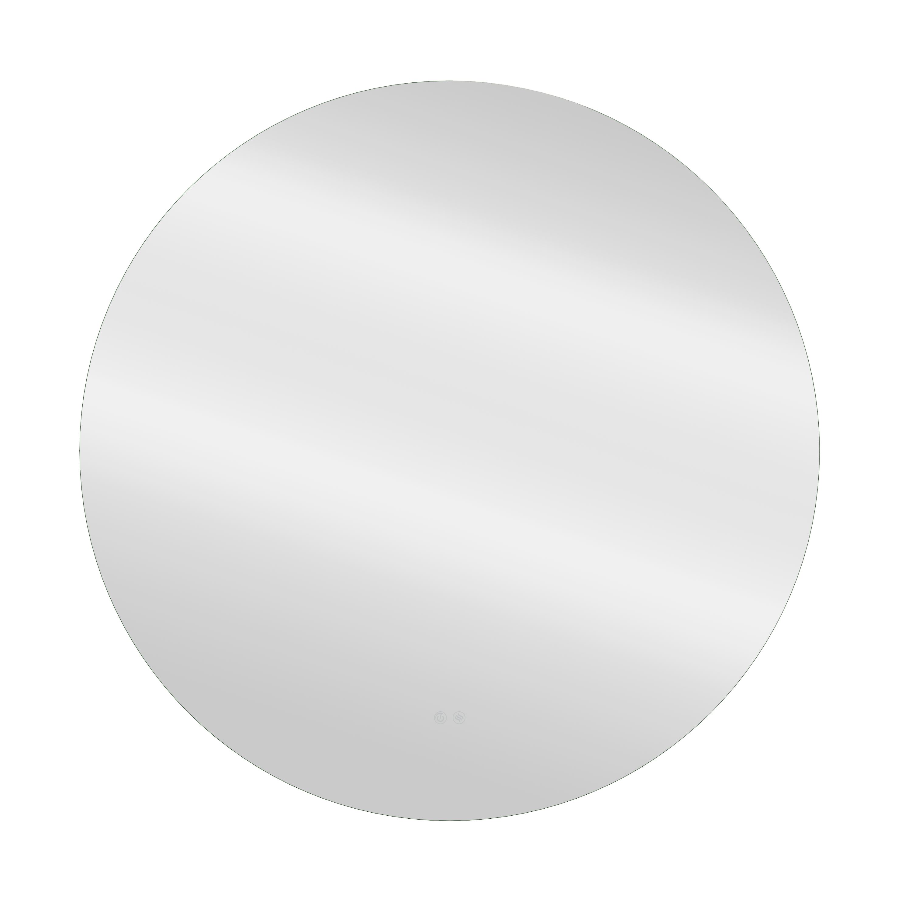 Specchio con illuminazione integrata bagno tondo SENSEA L 100 x H 100 x ...