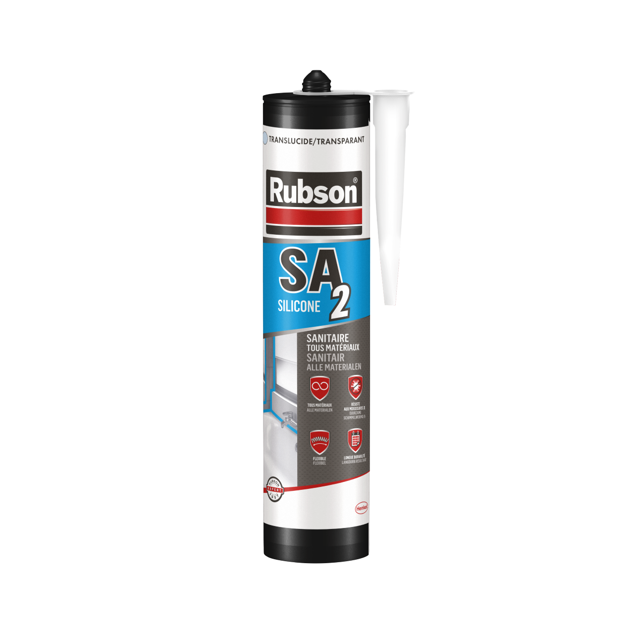Silicone Sa2 sanitaire RUBSON transparent, 280 ml | Leroy Merlin