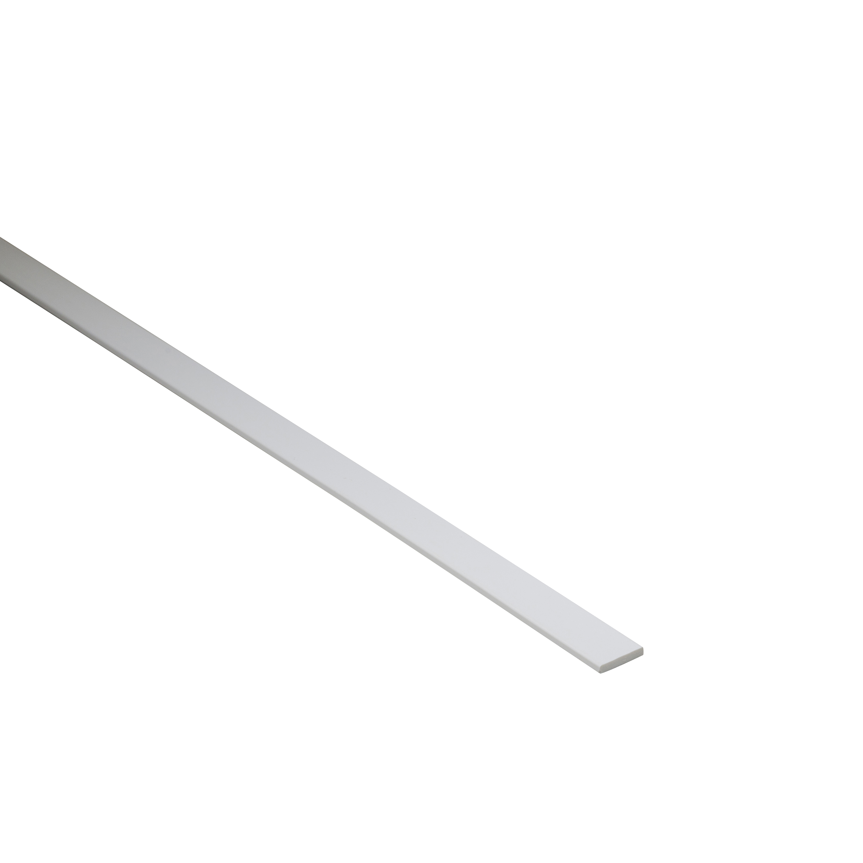 Profilé plat pvc blanc mat STANDERS, H.2 x l.10 x Ep.2 mm, L.1 m ...