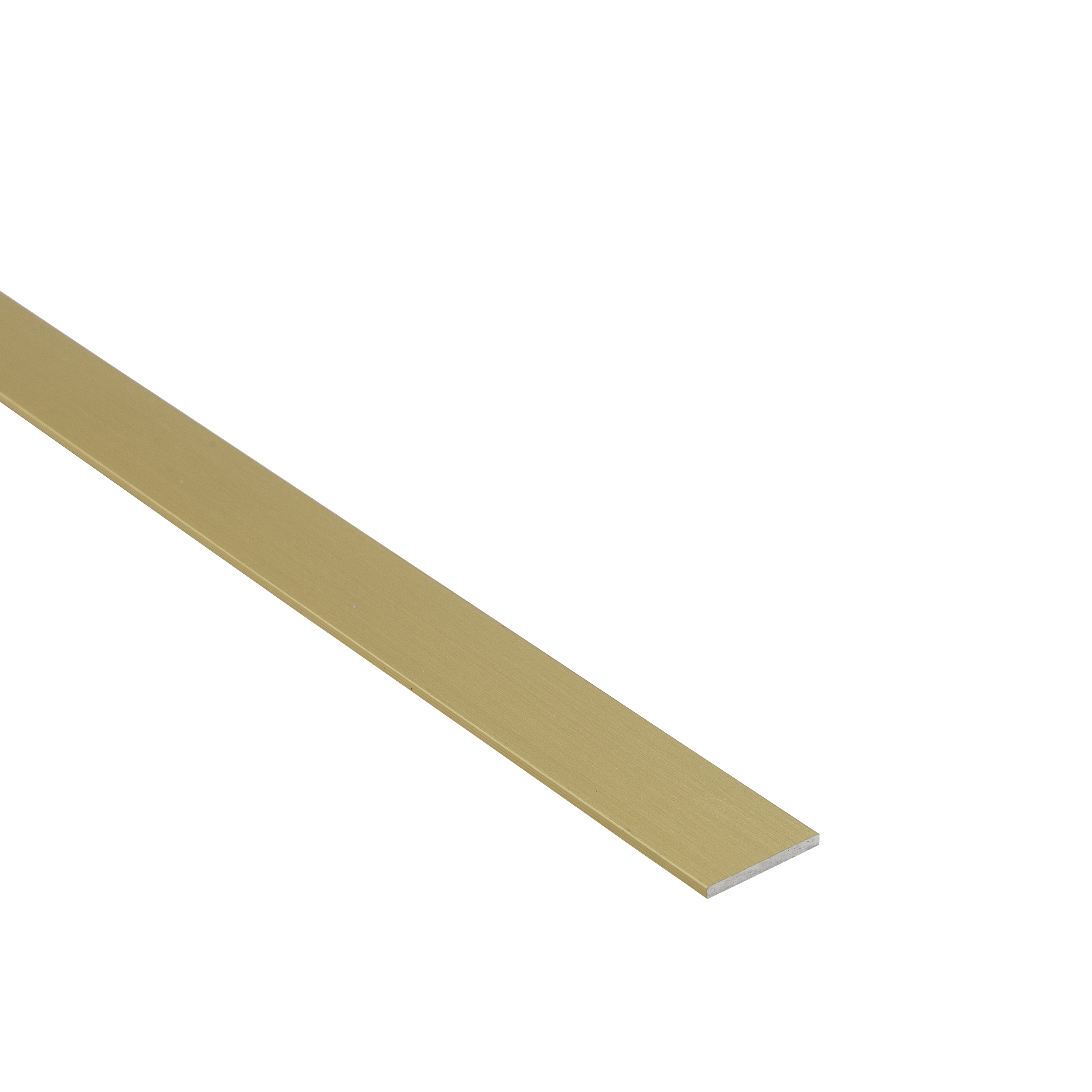 Profilé plat aluminium anodisé laiton mat STANDERS, l.20 x Ep.2 mm, L.1 ...