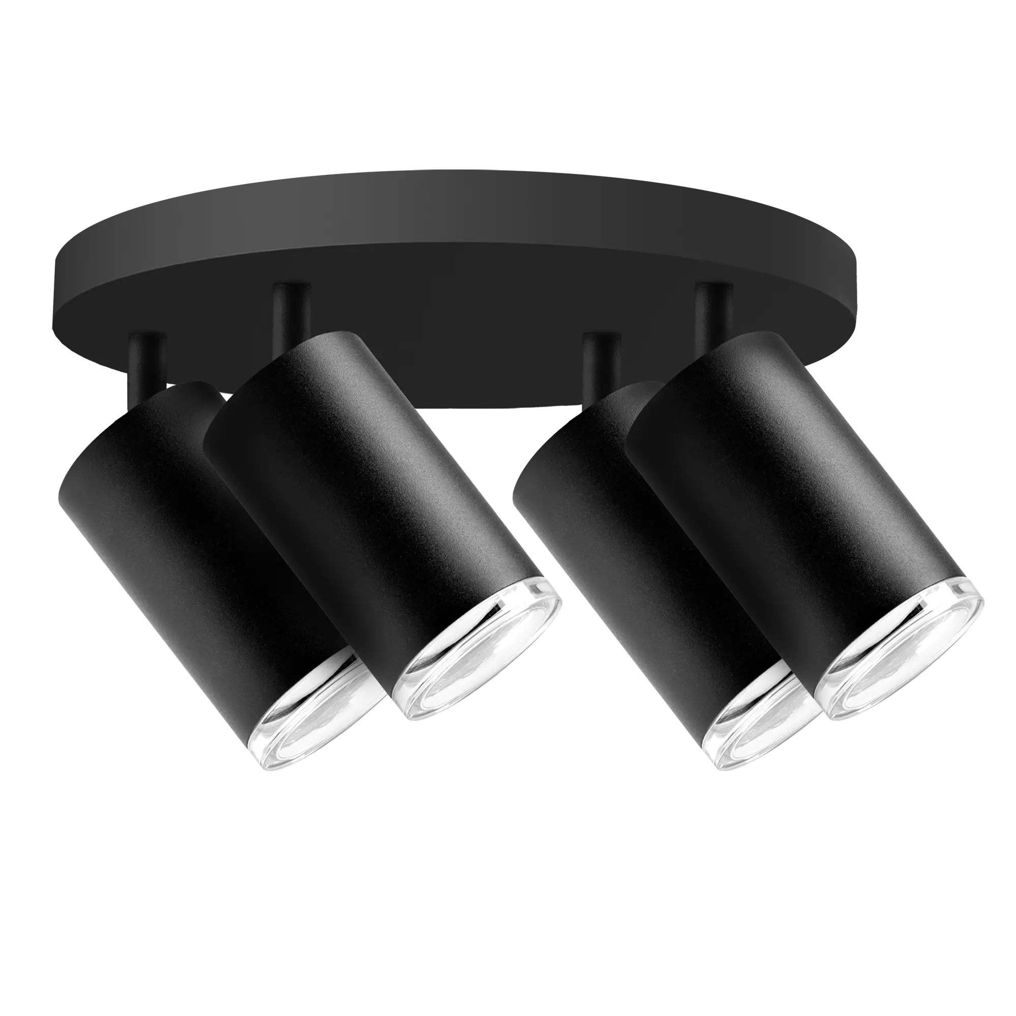 Plafon Turyn czarny 4 x GU10 IP44 LED Goldlux - Leroy Merlin