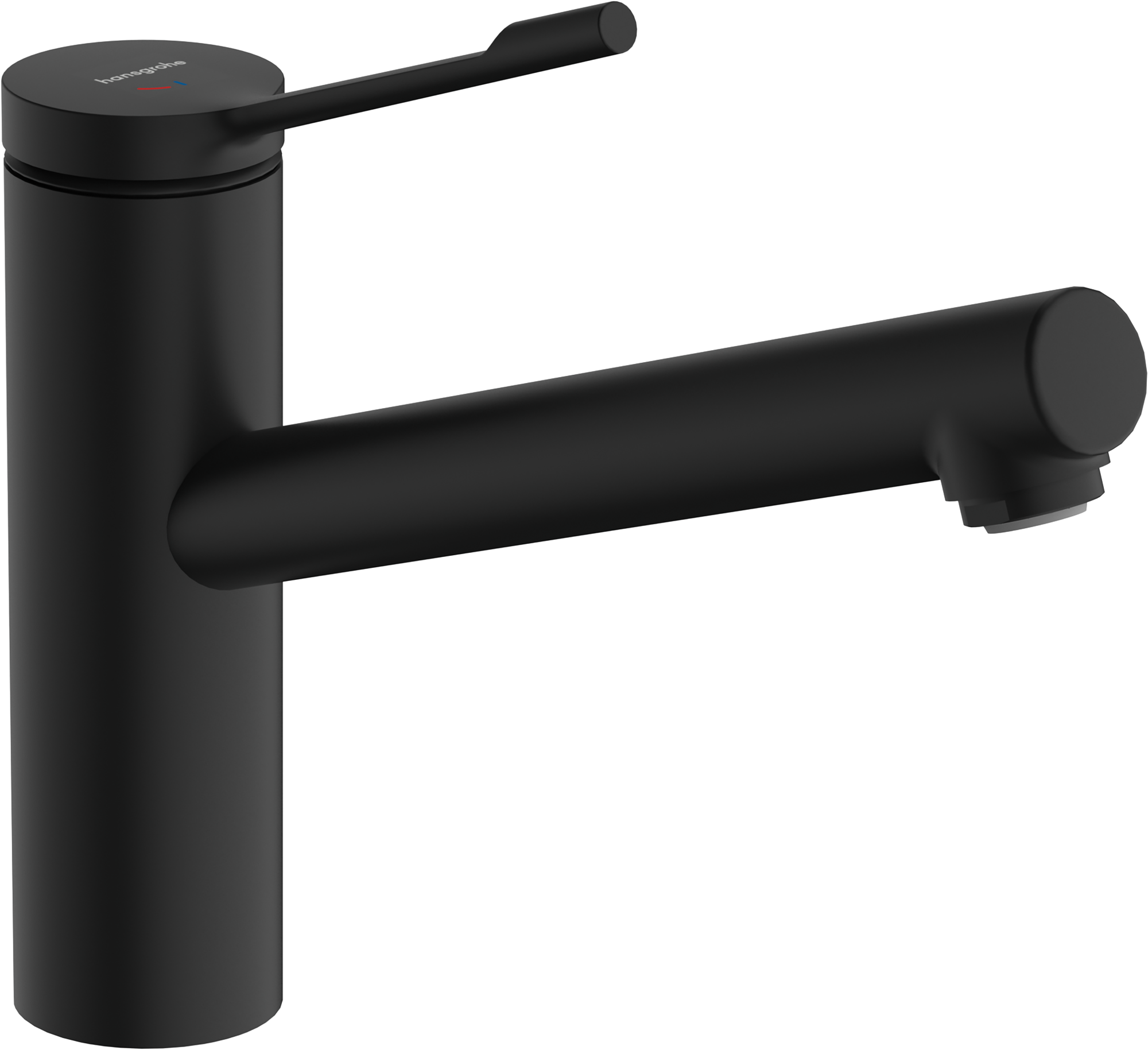 Grifo de cocina monomando con caño horizontal HANSGROHE STAMIS negro ...