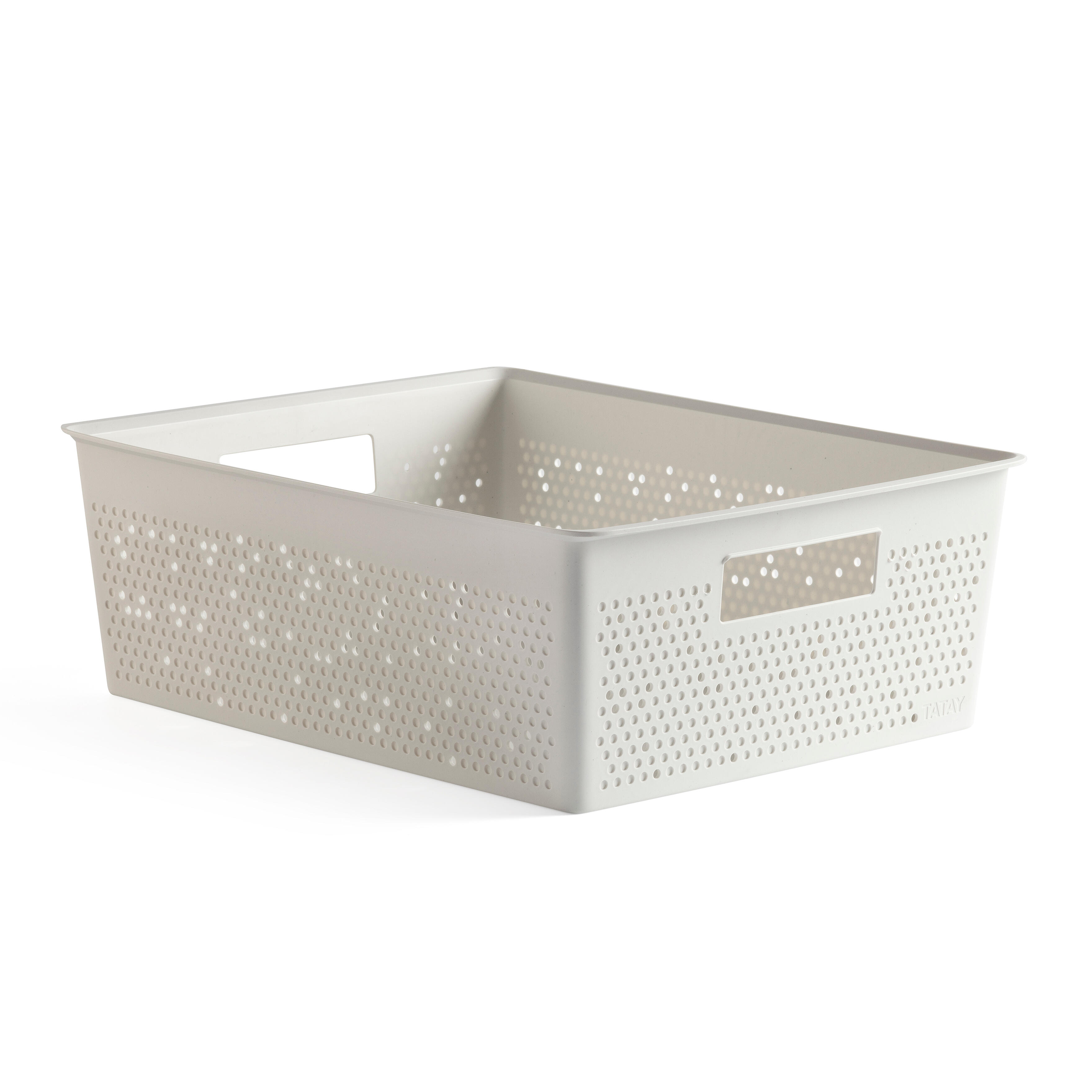 Panier blanc l.39 x P.30 x H.13.5 cm TATAY | Leroy Merlin