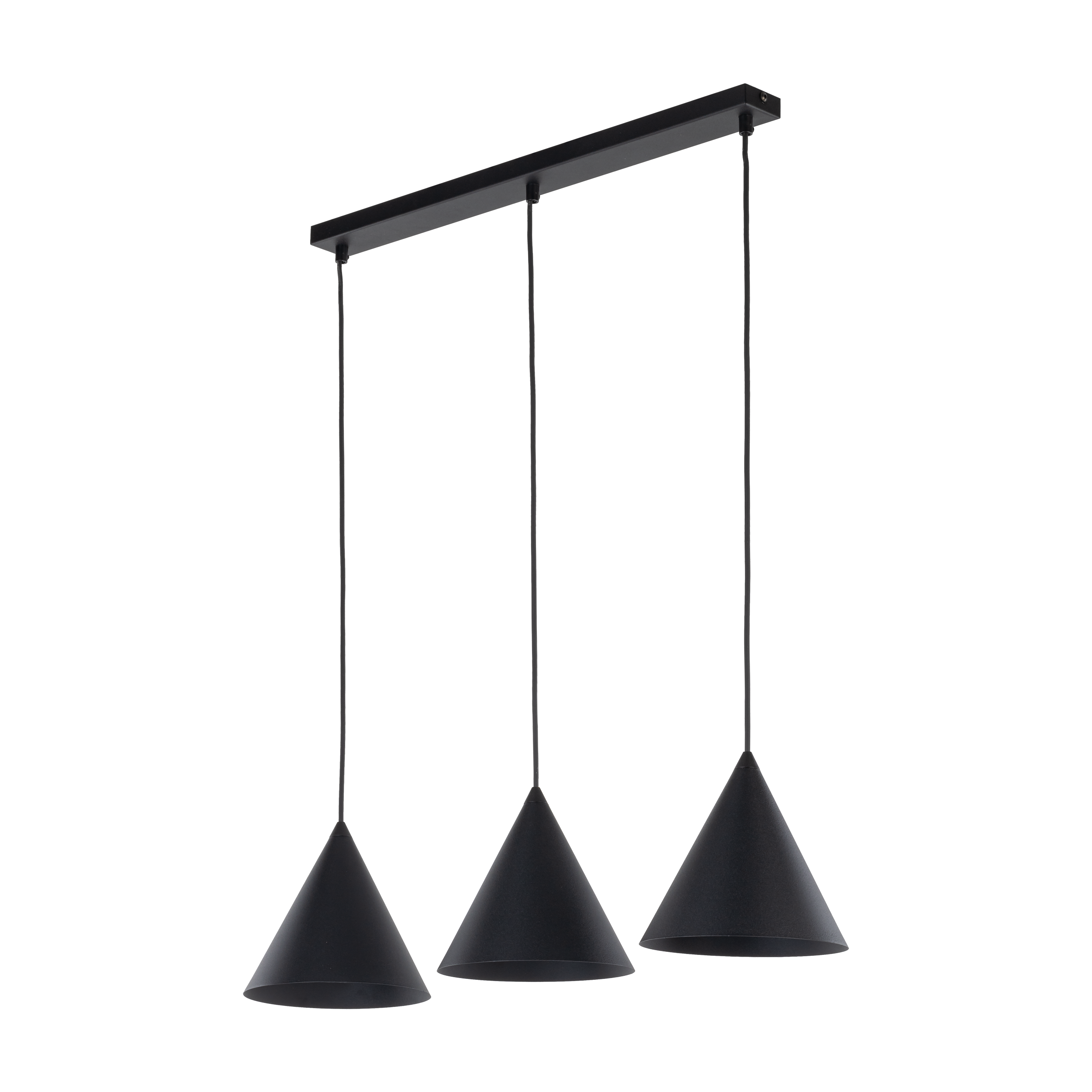 Lampa wisząca Cono czarna 3 x E27 Tk Lighting - Leroy Merlin